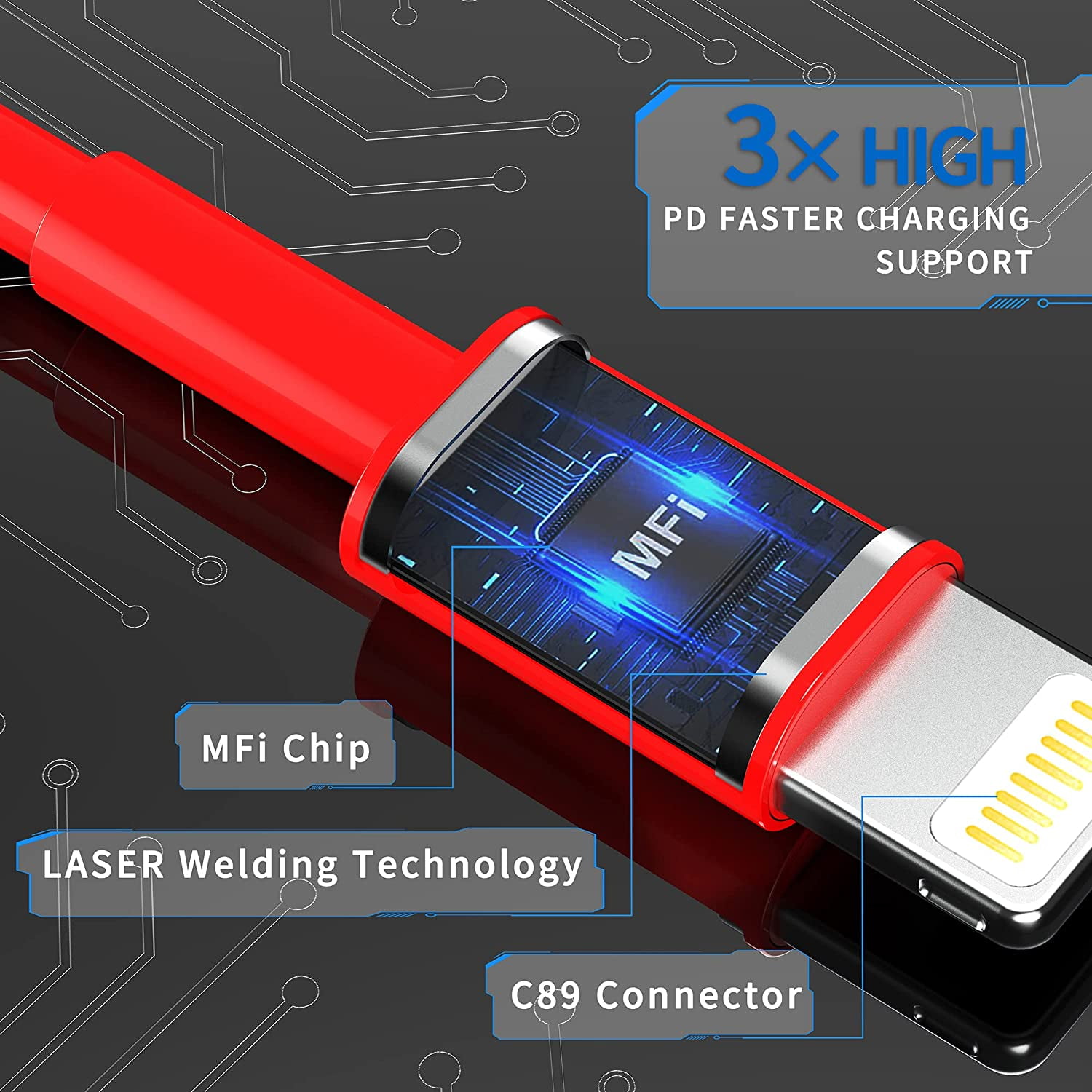 TRHOO-iPhone Charger, [Apple MFi Certified] 2Pack 6ft Fast Lightning ...
