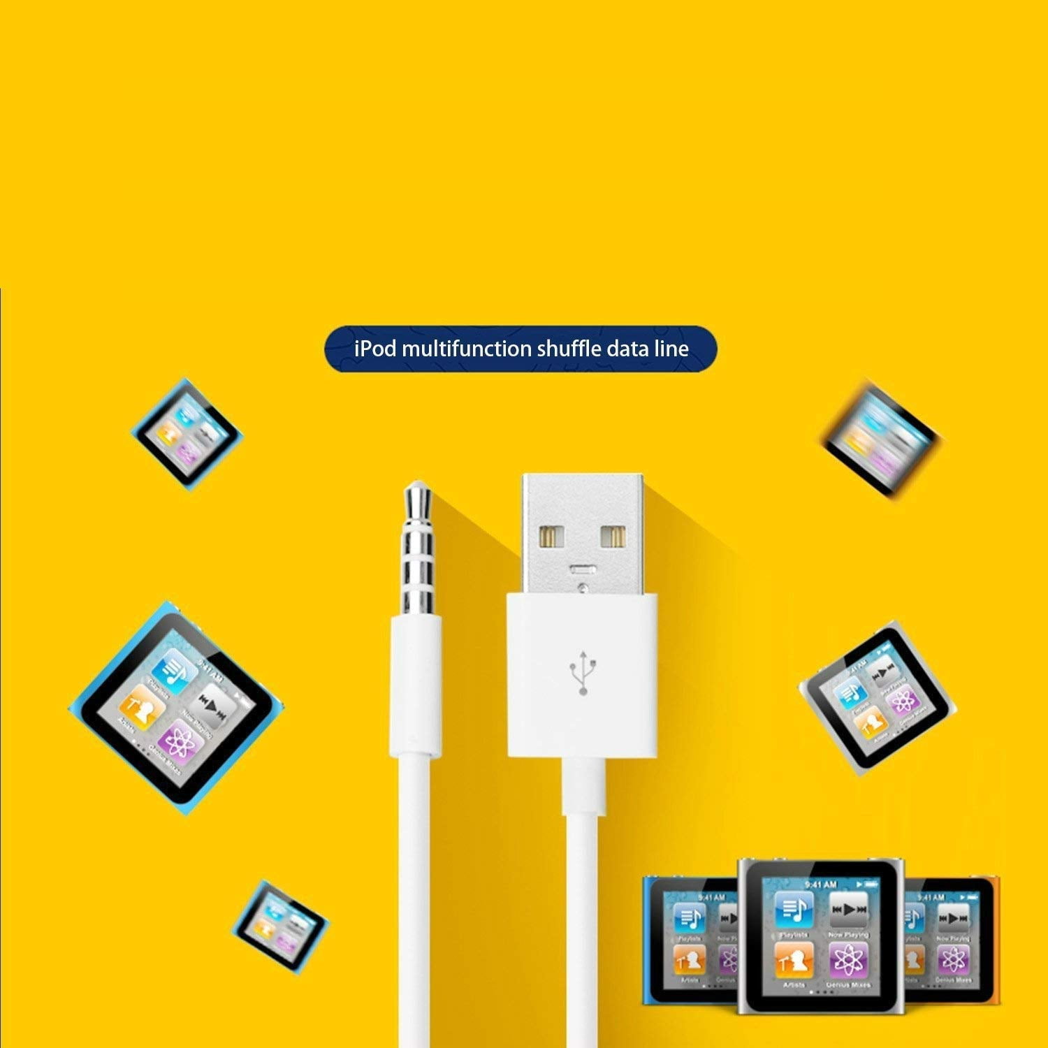 TRHOO-iPod Shuffle USB Charger - iPod Shuffle Charging [2-Pack] Charge ...