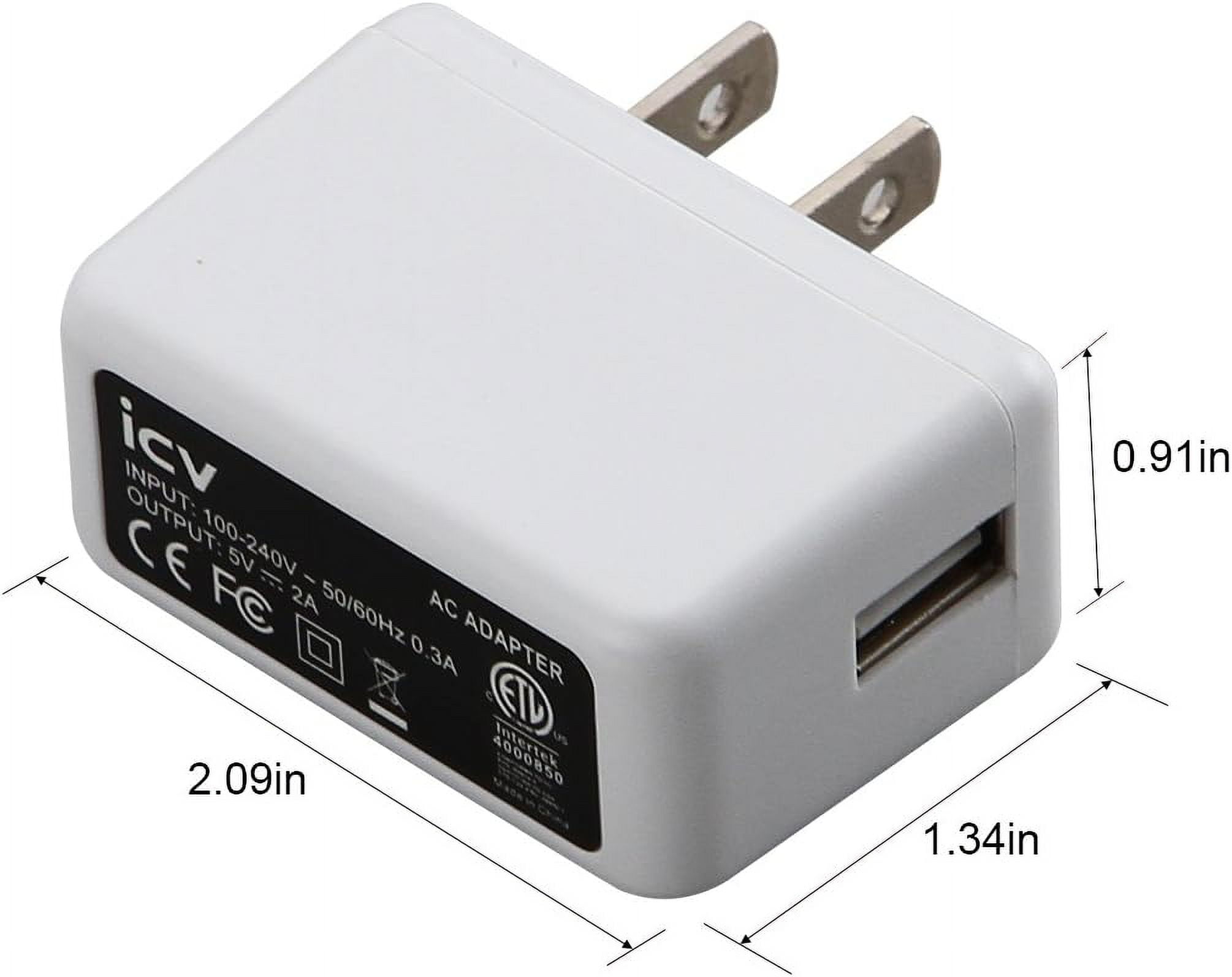 TRHOO-icv USB Wall Charger – 5V 2A 10W AC Power Adapter with US Plug ...