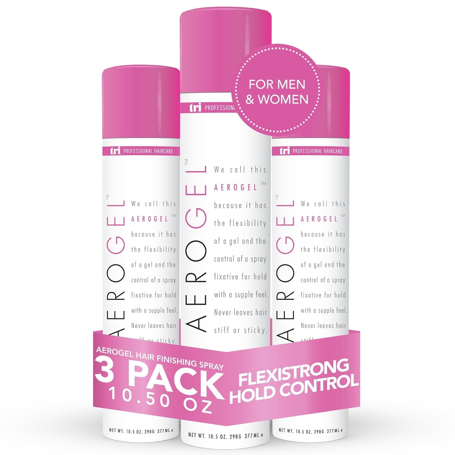 TRI Aerogel Hairspray - Strong Hold, Volumizing & Styling Spray for All ...
