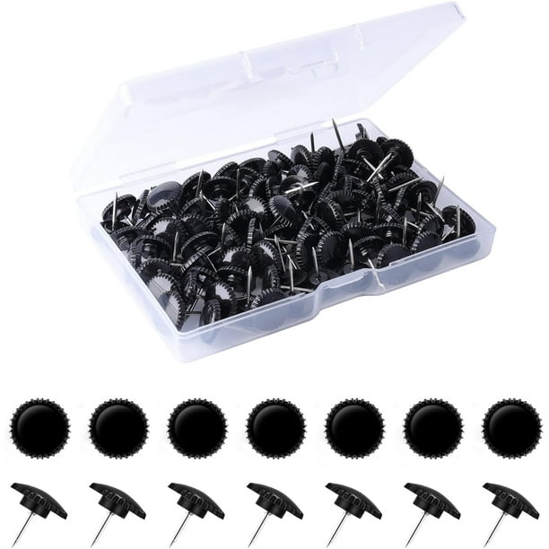 TRIANU 100Pcs Gear Shaped Push Pins, Plastic Pushpins with Stainless Steel Point Decorative ...