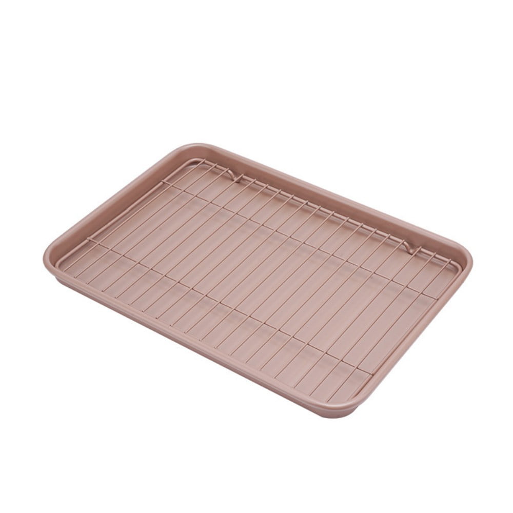TRIANU 13" Baking Sheet Tray with Cooling Rack Set, Cookie Pan with ...