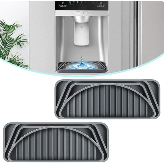 TRIANU 2 Pack Refrigerator Drip Catcher Tray, Rectangular Reusable ...