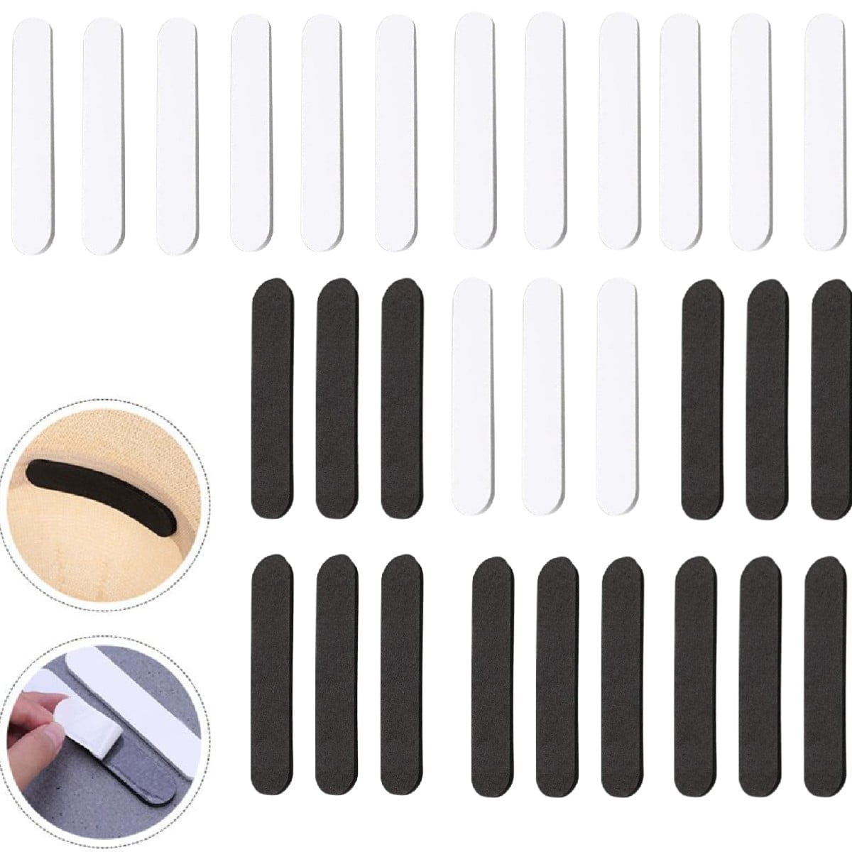 TRIANU 30Pcs Hat Size Tape Hat Size Reducer Foam Reducing Tape Self ...