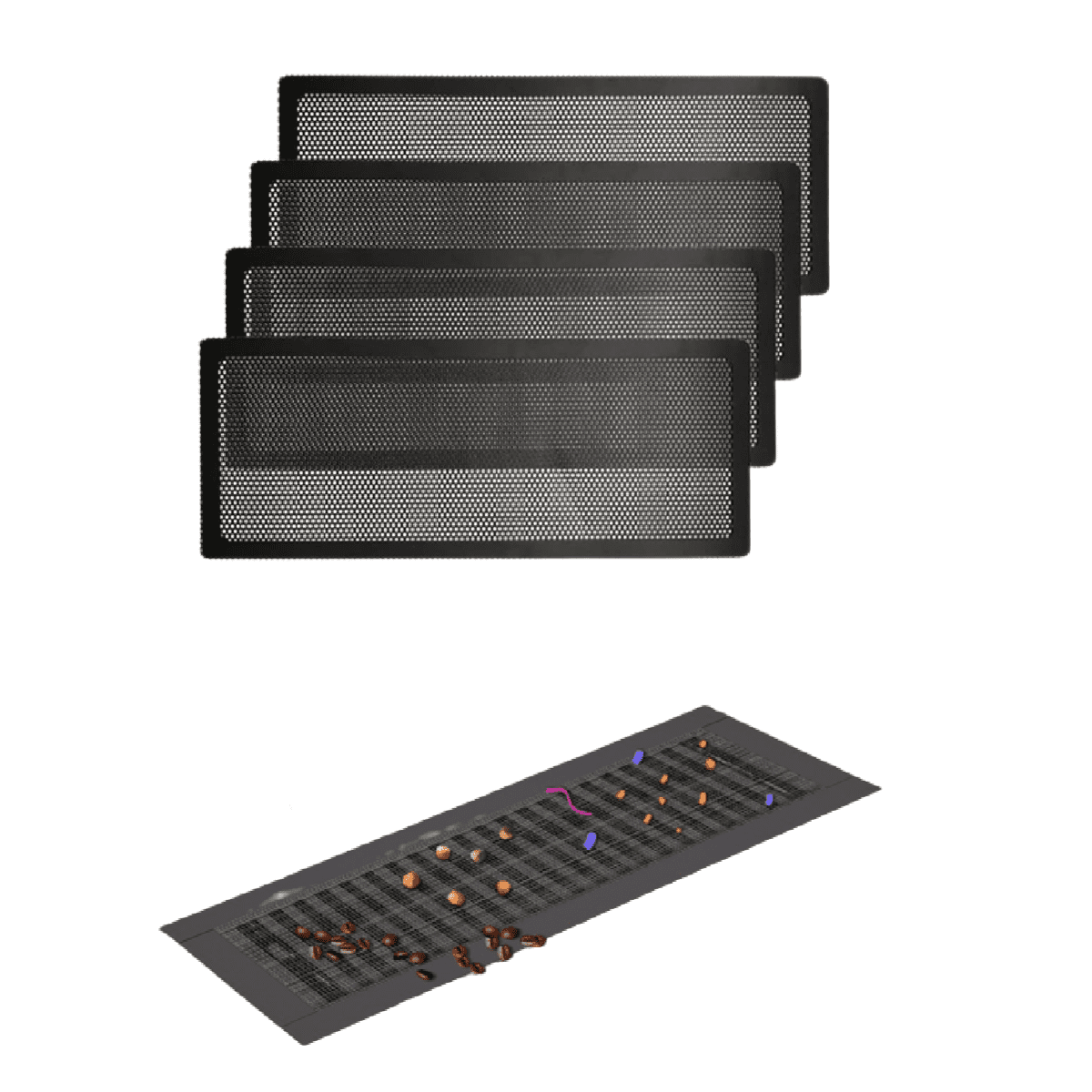 TRIANU 4 Pack Floor Vent Covers 4"x10” Rectangle Air Vent Screen Cover ...