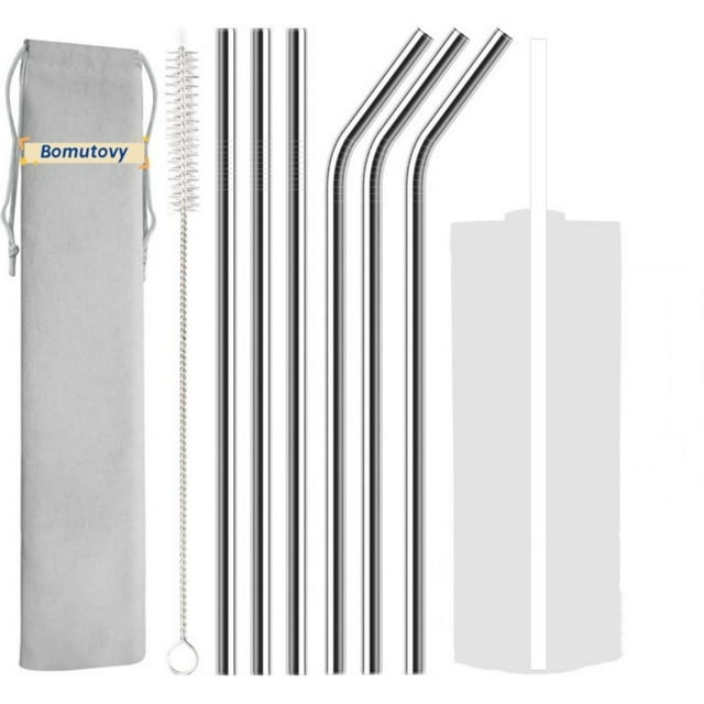 Trianu 6pcs Stainless Steel Replacement Straws For Stanley Adventure