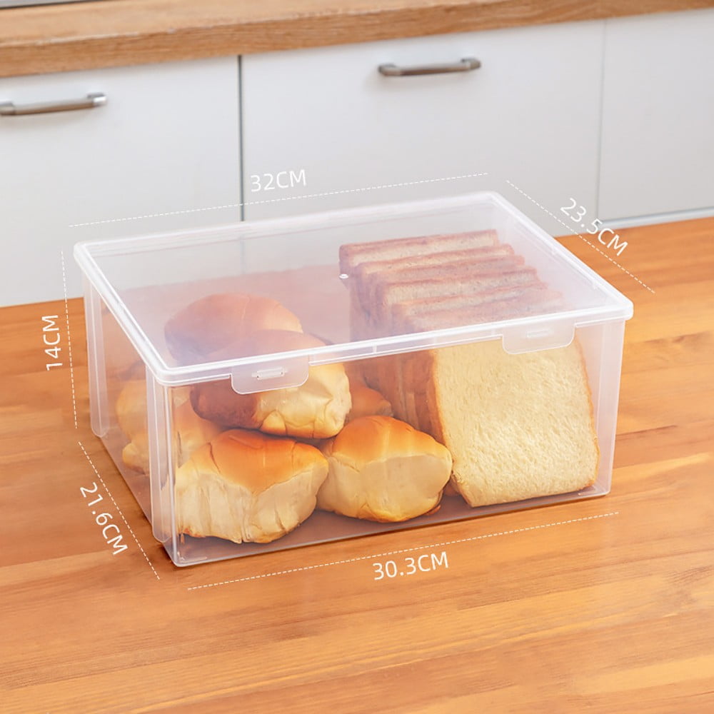 TRIANU Bread Storage Containers Toast Box Plastic Reusable Loaf Cake ...