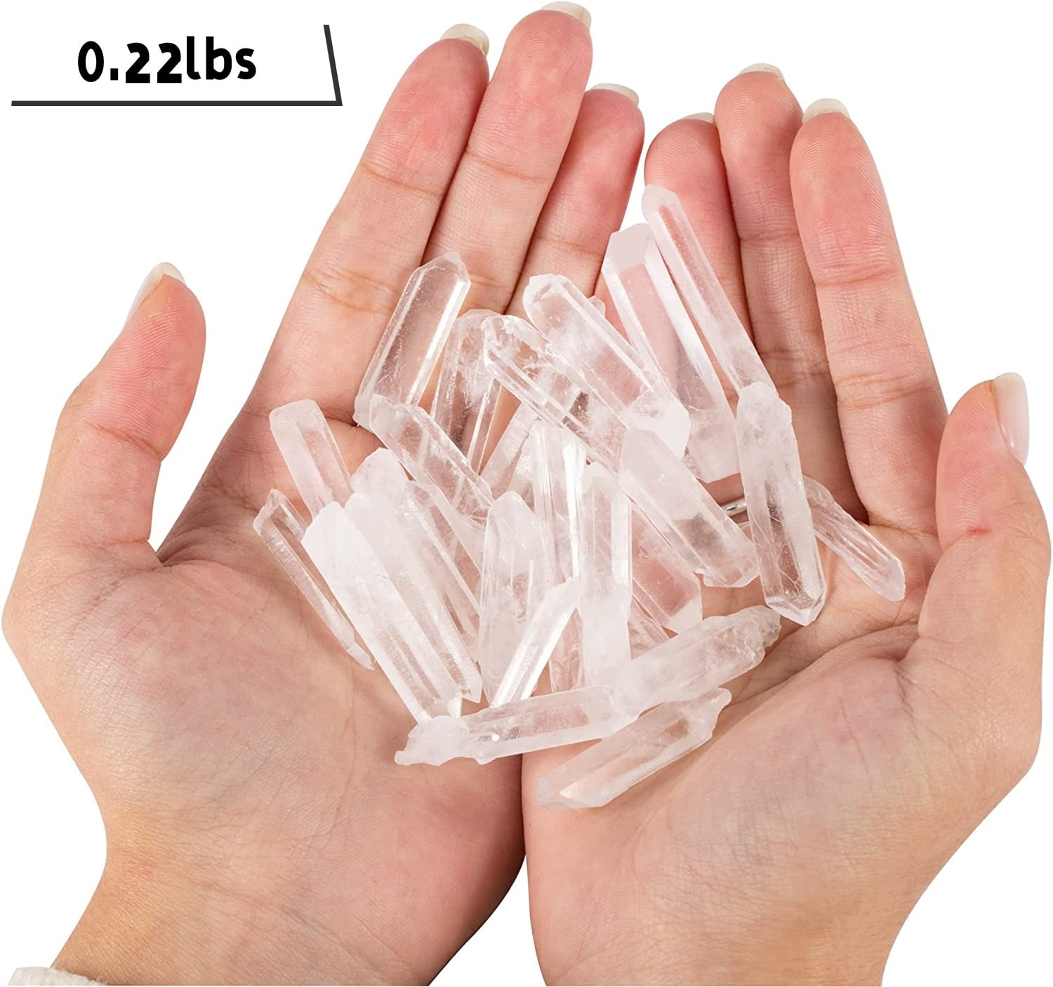 TRIANU Clear Quartz Crystal Points Natural Healing Crystals Tumbled ...