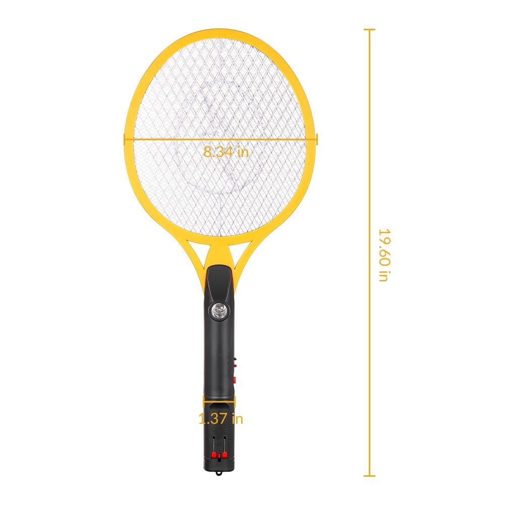 TRIANU Electric Fly Swatter Rechargeable, Zapper Racket, Mosquito Fly ...