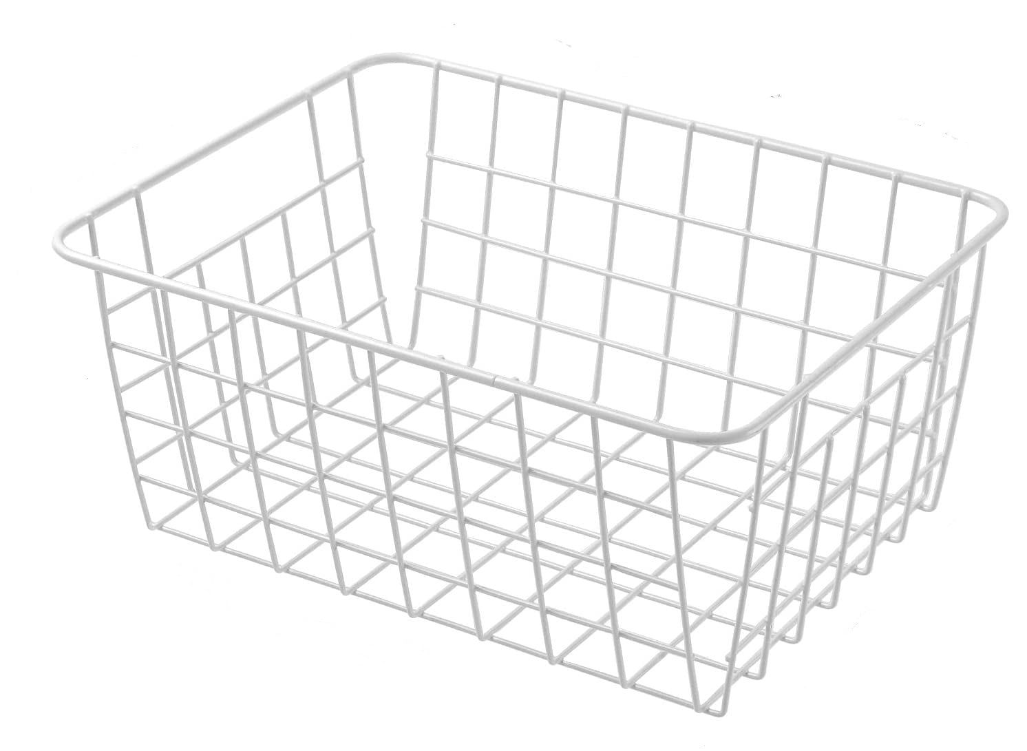 TRIANU Kitchen Wire Baskets, White Coated Metal Food Storage, 9.44*6.7 ...