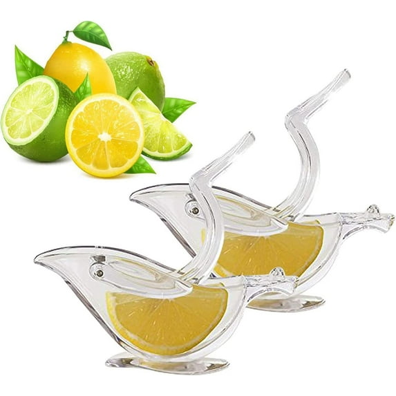 TRIANU Manual Lemon Juicer, 2 Pack Acrylic Manual Lemon Slice Squeezer ...