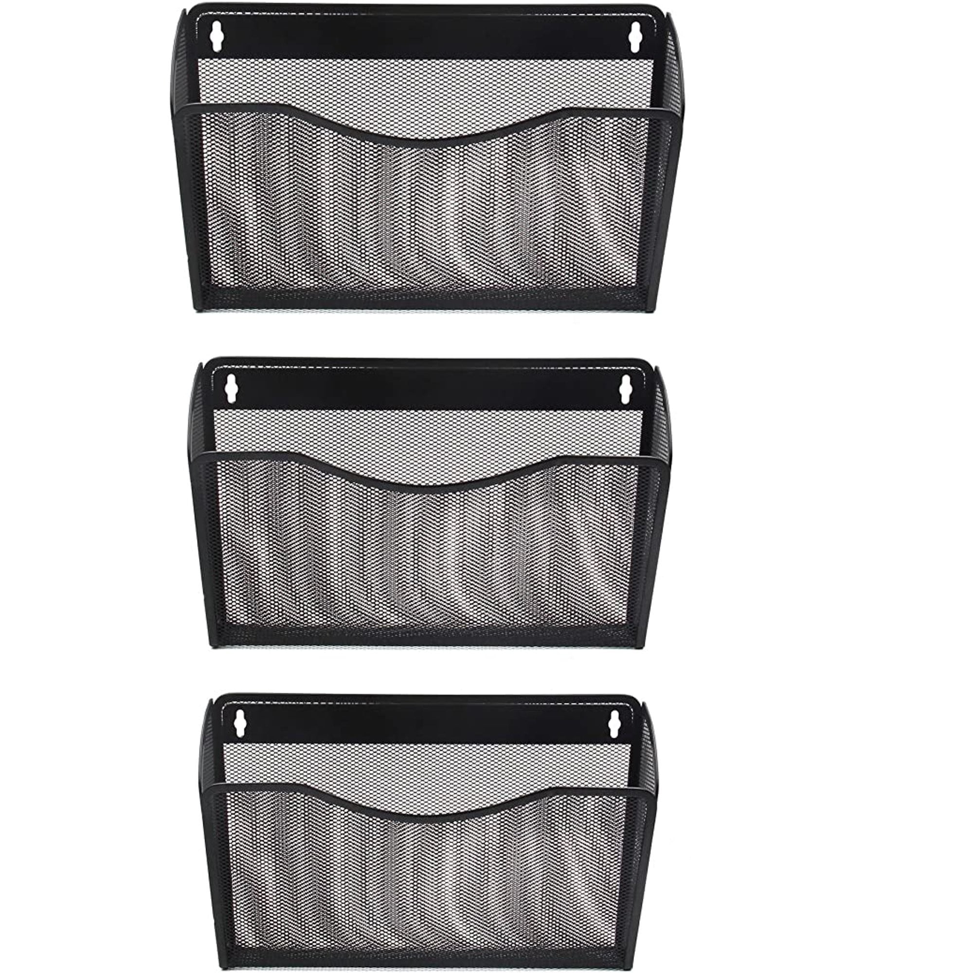 TRIANU Mesh File Holder Wall Organizer 3Pack Hanging File Organizers ...
