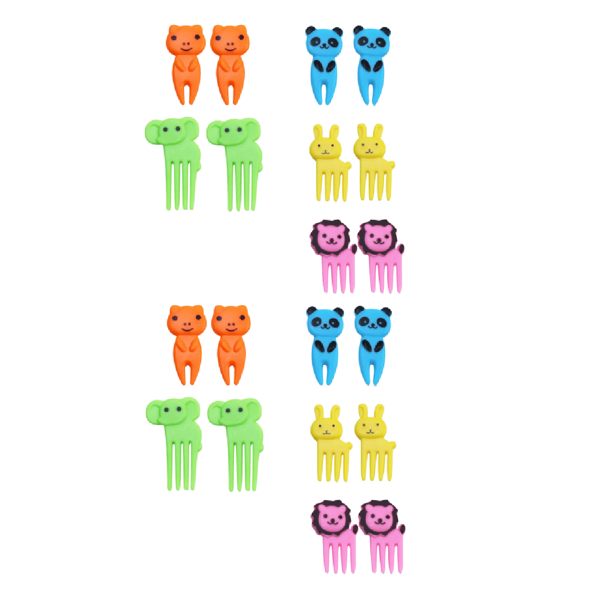 TRIANU Plastic Animals Food Fruit Picks Forks Bento Box Decor Set Lunch ...