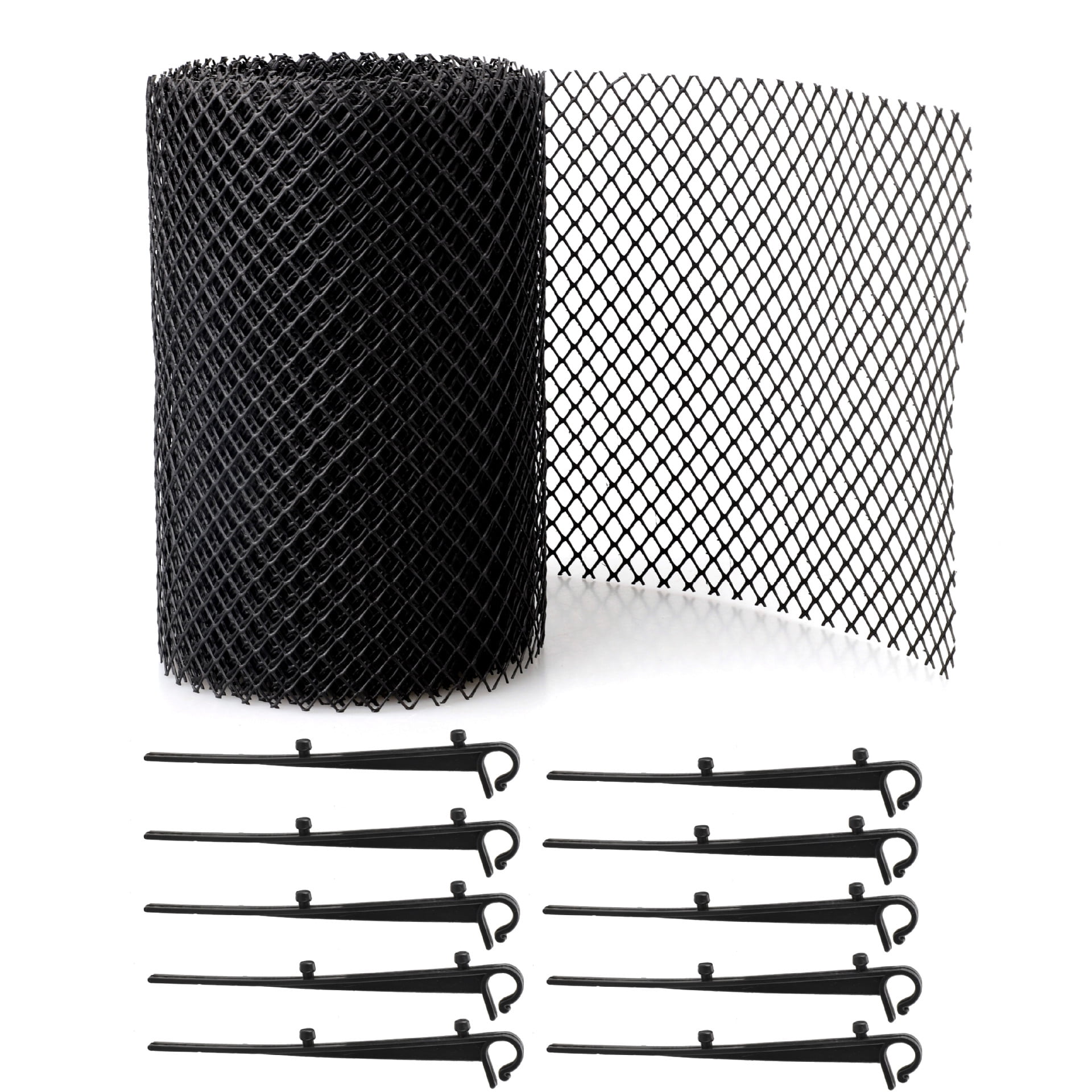 TRIANU Plastic Gutter Guard Mesh Roll 7” x 26' Rain Gutter Leaf Guard ...