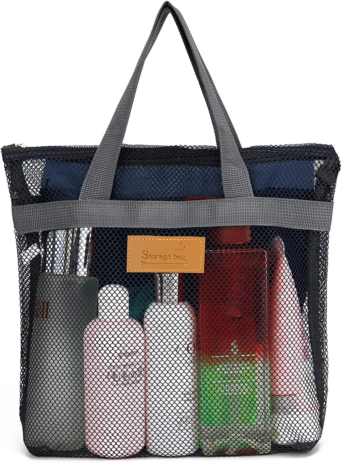 TRIANU Shower Caddy Portable, Mesh Shower Caddy Tote Bag with Zipper ...