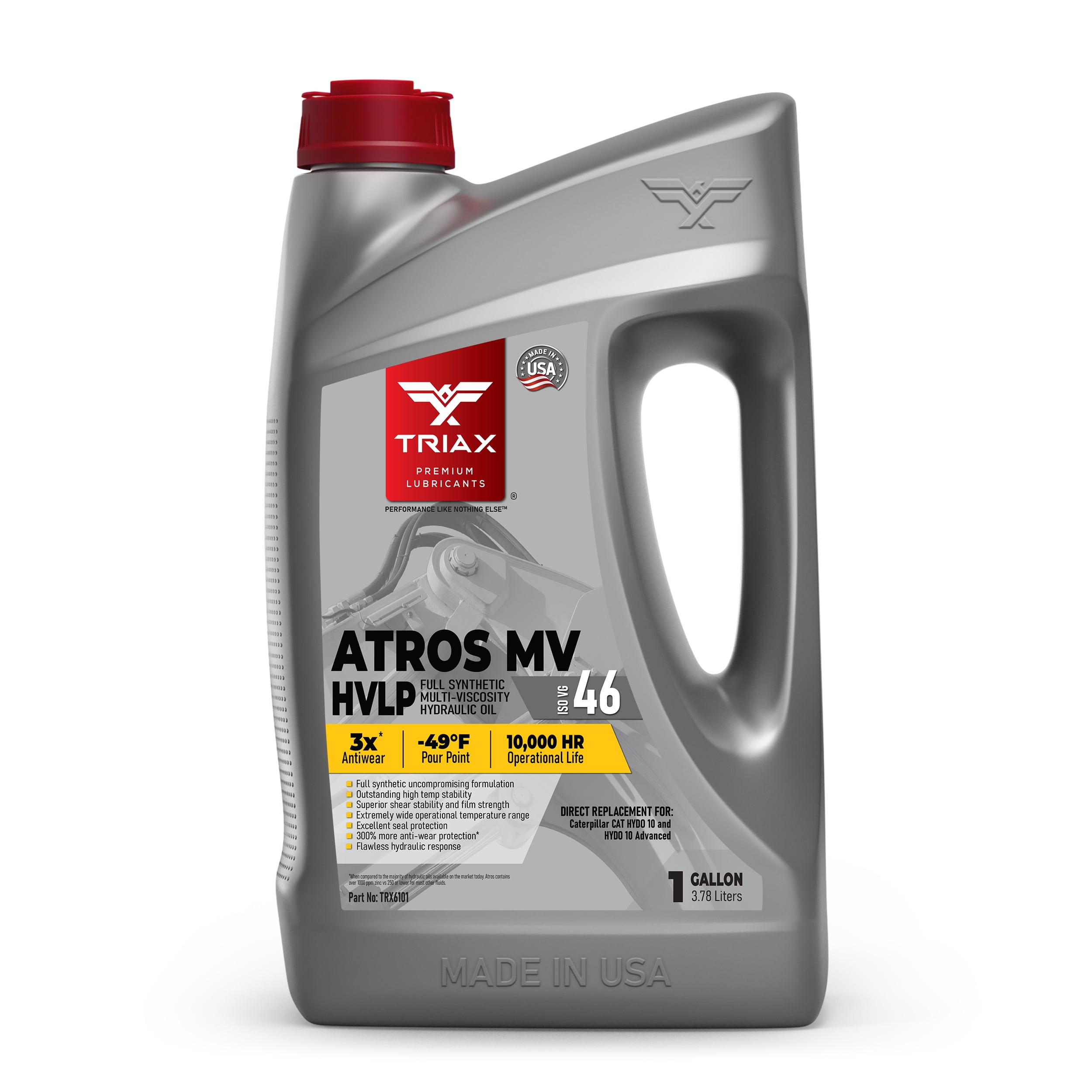 TRIAX Atros MV HVLP 46 Full Synthetic Multi-Viscosity Hydraulic Oil, 1 ...