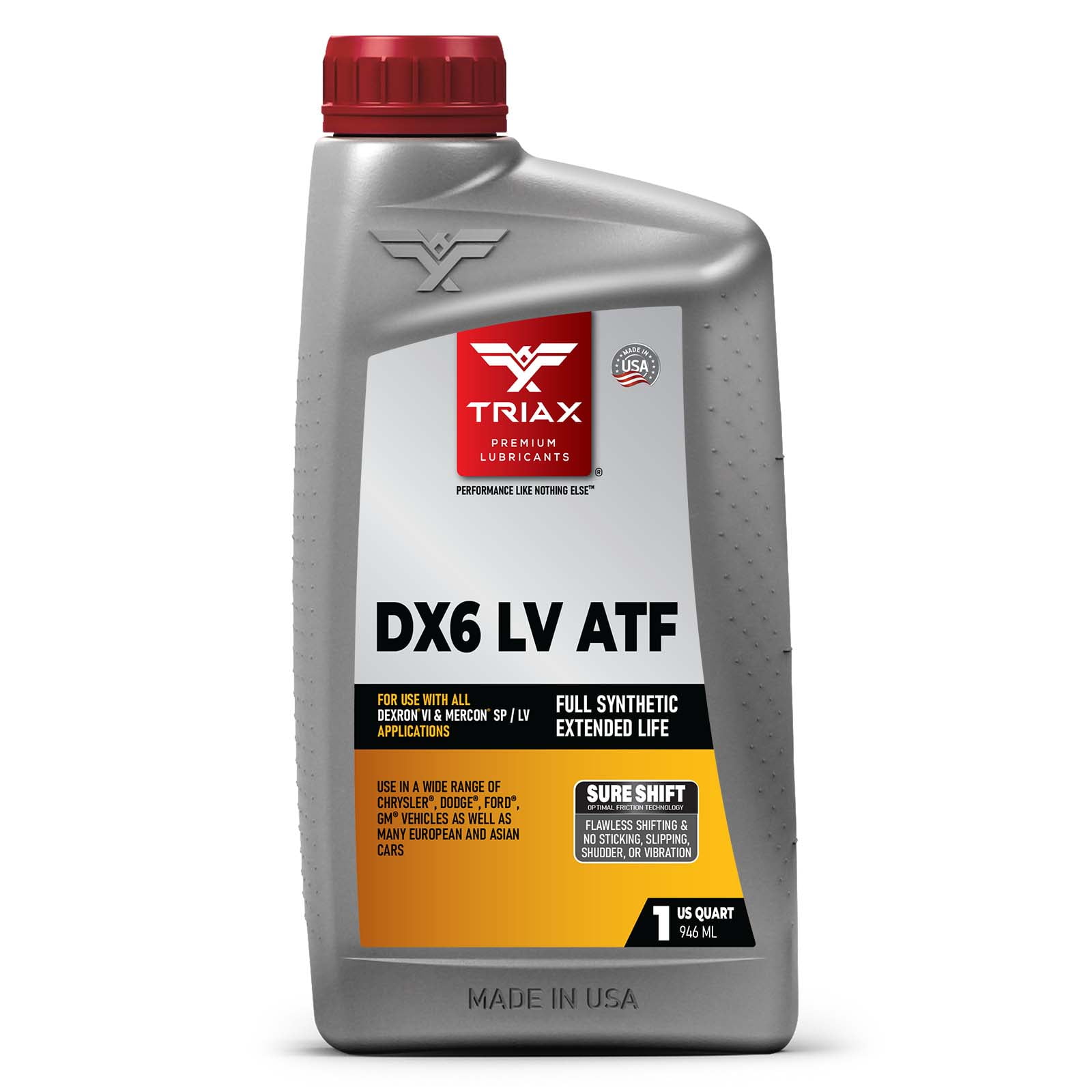 TRIAX DX6 LV ATF, Full Synthetic, Automatic Transmission Fluid (1 Quart) - Walmart.com