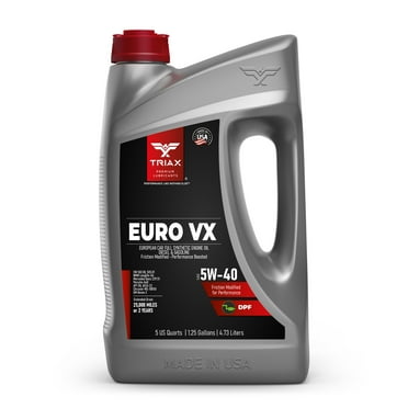 TRIAX Euro VX 5W-30 Full Synthetic European Car Engine Oil, 5 Quart Jug ...