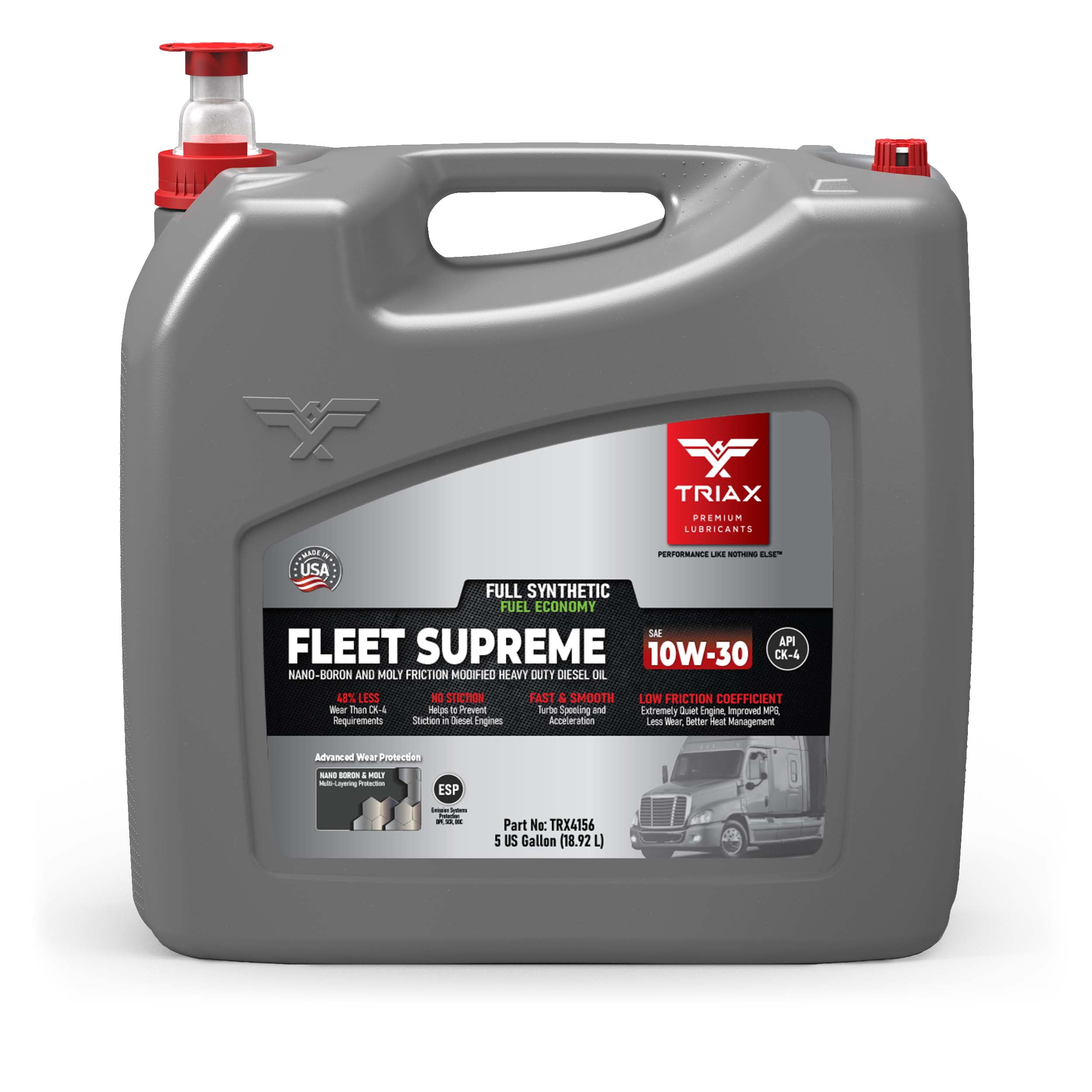 TRIAX Fleet Supreme 10W-30 Full Synthetic, Heavy Duty, Diesel Engine ...