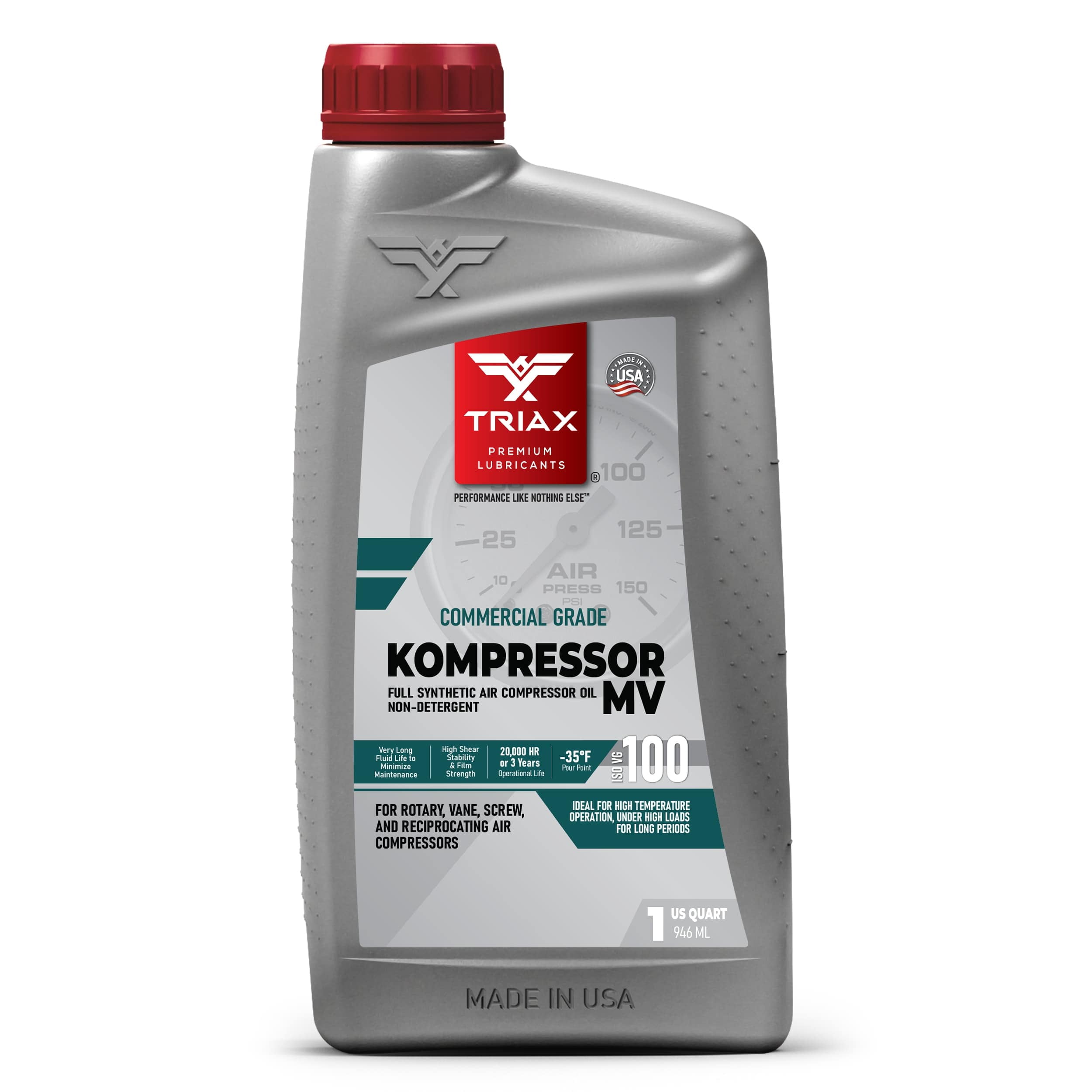TRIAX Kompressor MV 46 / SAE 20 Full Synthetic, Multi-Vis Air ...