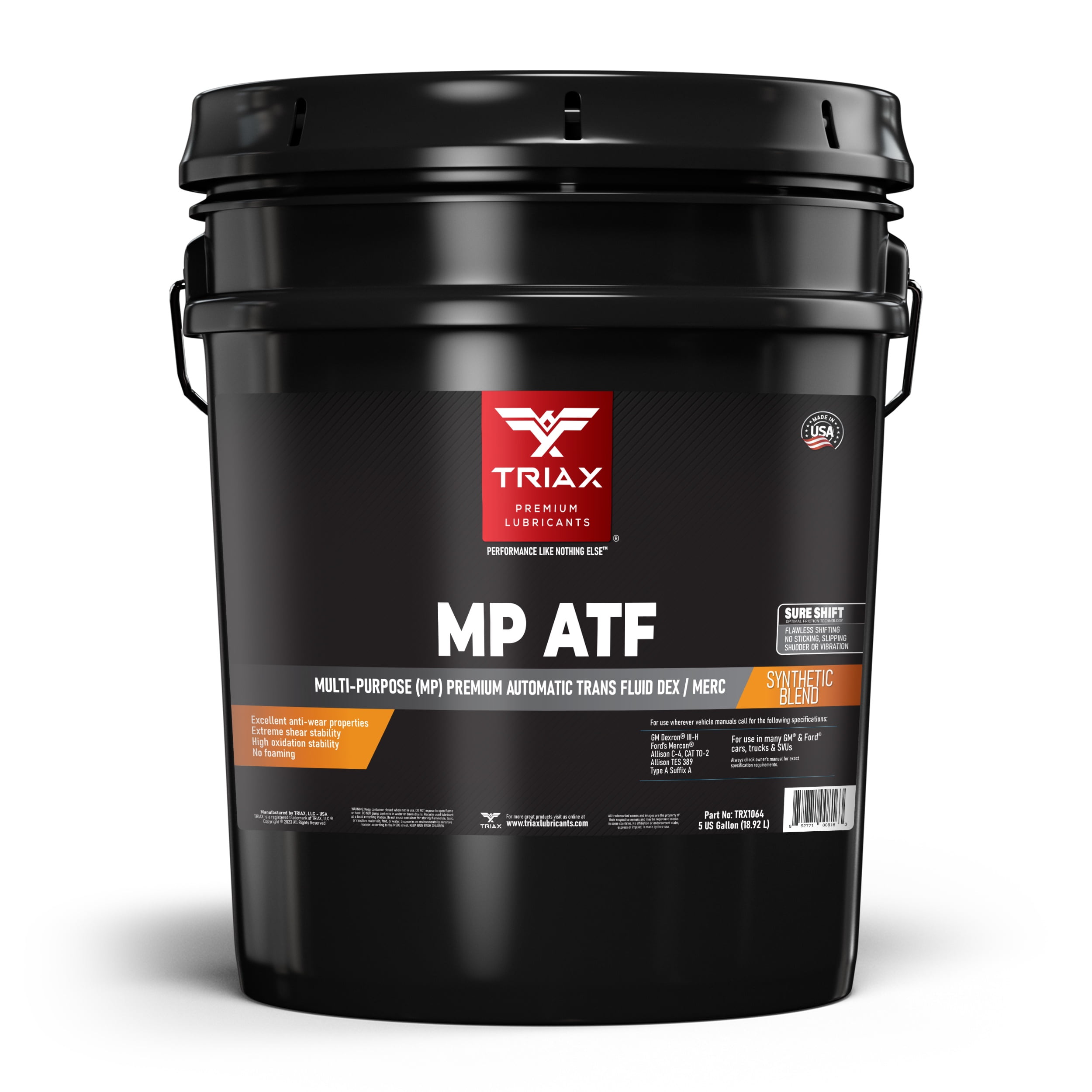 TRIAX MP ATF DEX III/MERC - Multi-Purpose, Premium Automatic Transmission Fluid - Friction ...
