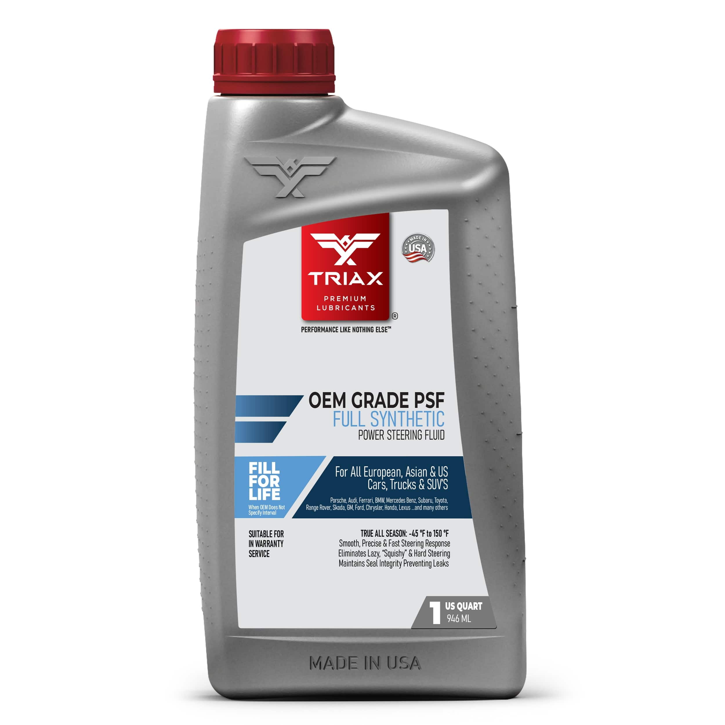 TRIAX OEM Grade PSF Full Synthetic, Universal Power Steering Fluid, 1 ...