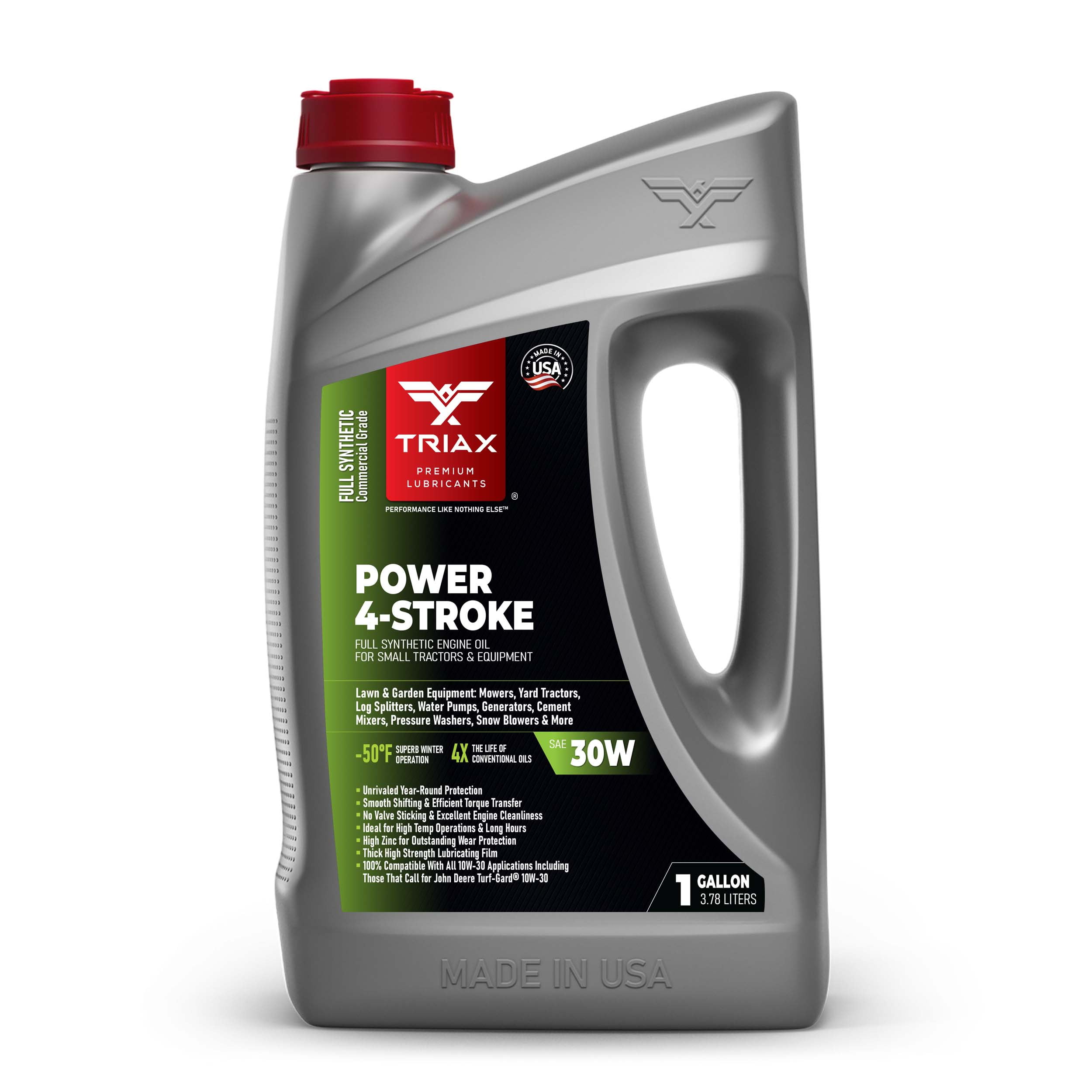 TRIAX Power 4-Stroke SAE 30W Full Synthetic Engine Oil, 1 Gallon ...