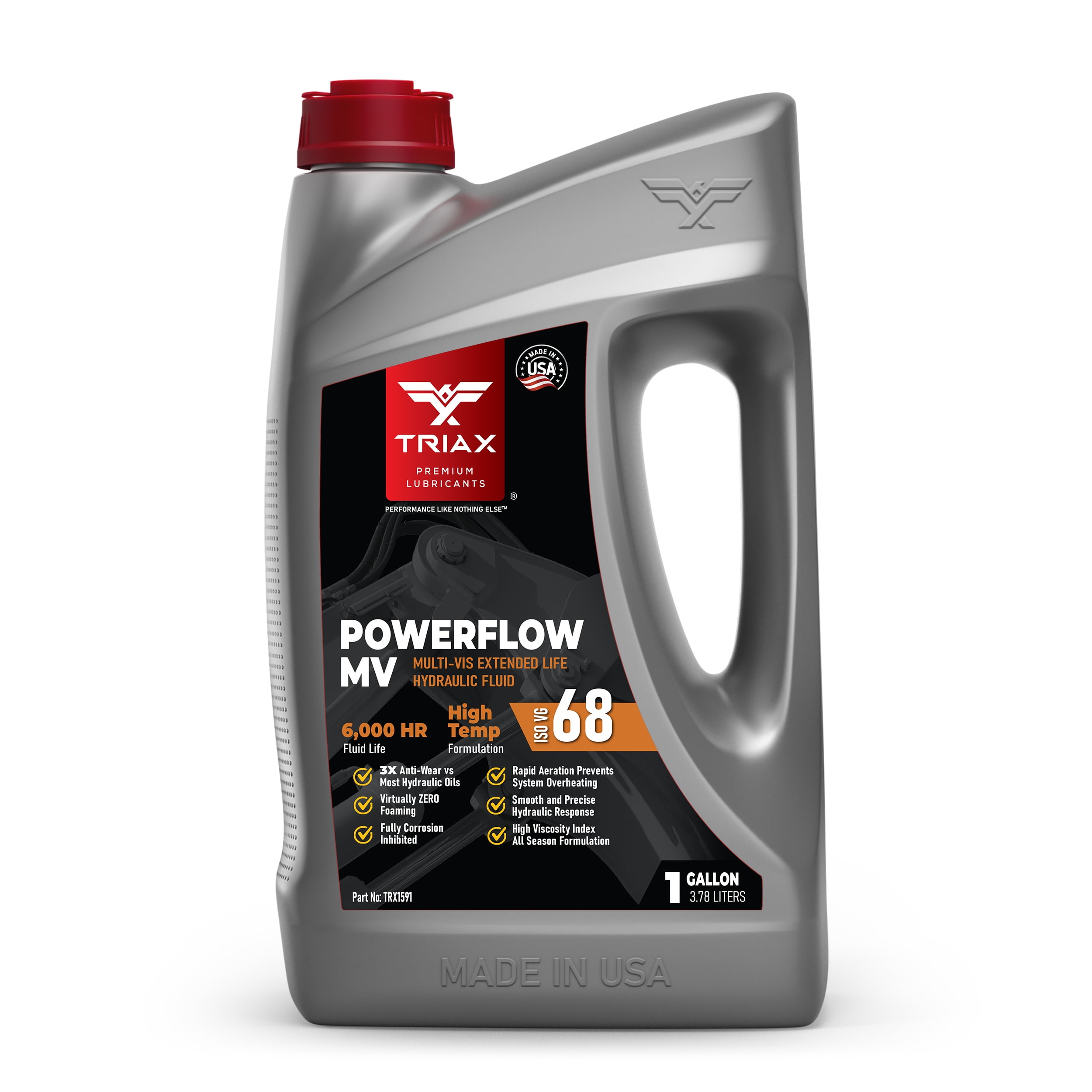 TRIAX Powerflow MV 68 Multi-Viscosity Hydraulic Oil, 1 Gallon - Walmart.com
