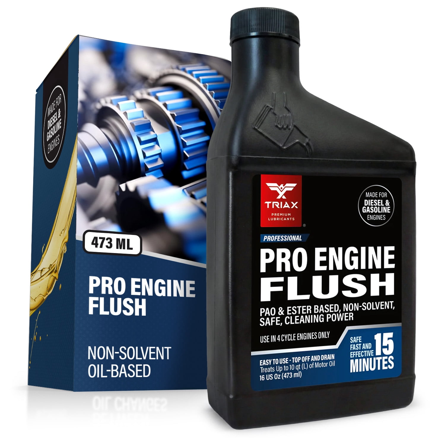 TRIAX Pro Engine Flush Oil-Based Deep Clean Motor Oil Flush Removes ...