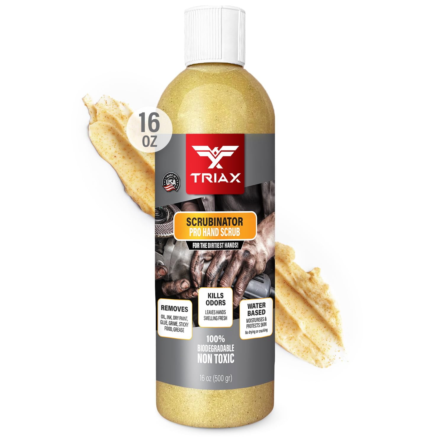 TRIAX Scrubinator - Heavy Duty Hand Scrub and Cleaner - Removes Tough ...