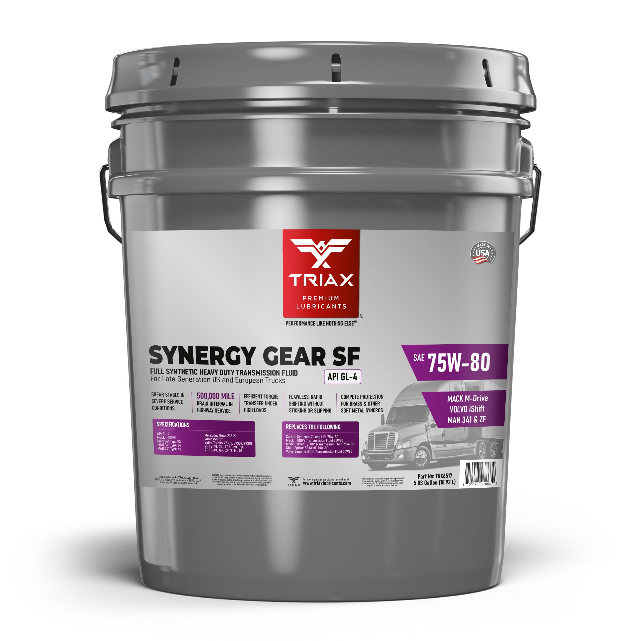 TRIAX Synergy Gear SF 75W-80 GL-4 Full Synthetic Manual Transmission ...