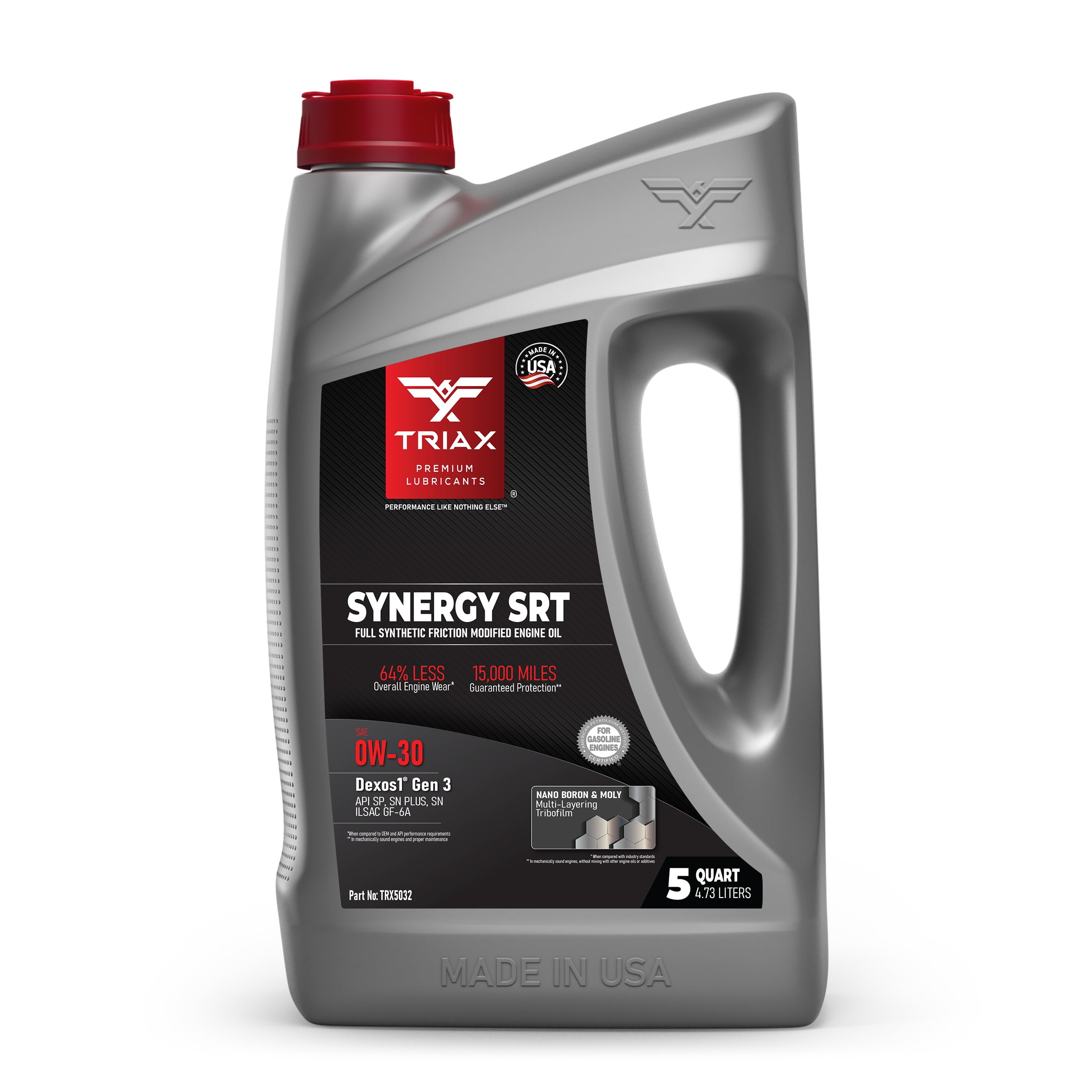 TRIAX Synergy SRT 0W-30 Full Synthetic Engine Oil, 5 Quart Jug ...