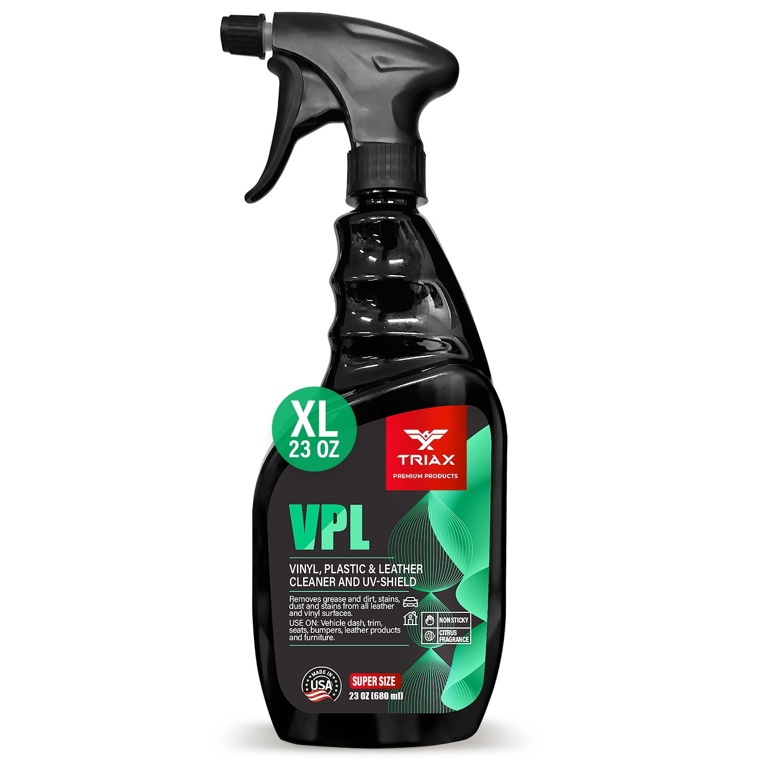 TRIAX VPL Vinyl, Plastic, and Leather Premium Cleaner (23 Ounce ...