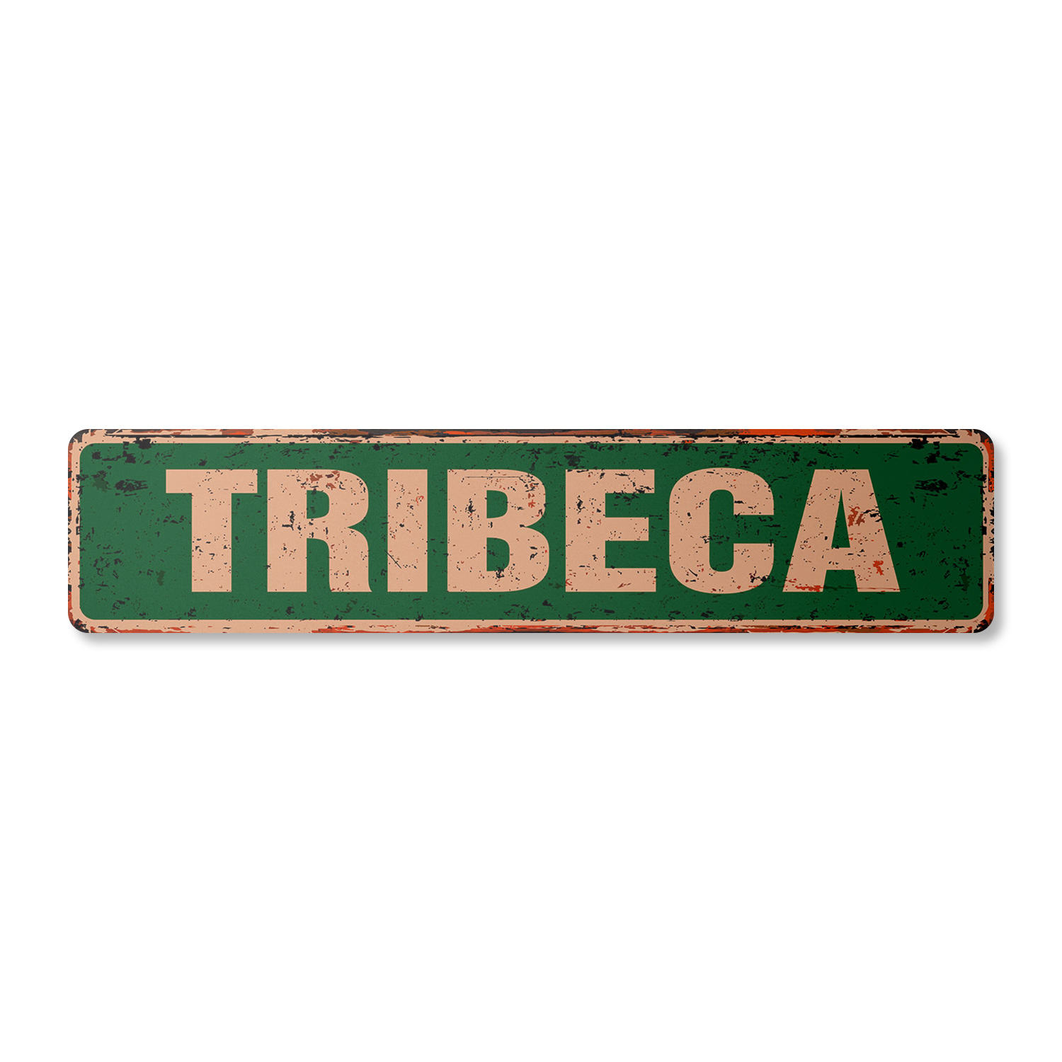 TRIBECA Vintage Plastic Street Sign film festival new york manhattan ...