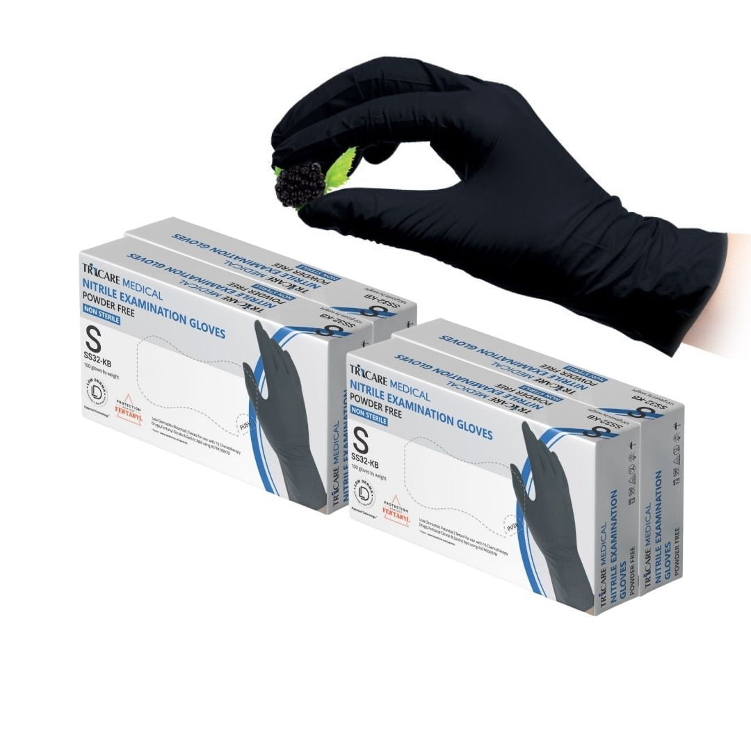 TRICARE Medical Nitrile Gloves, Small to Extra Large, Disposable, 400 ...