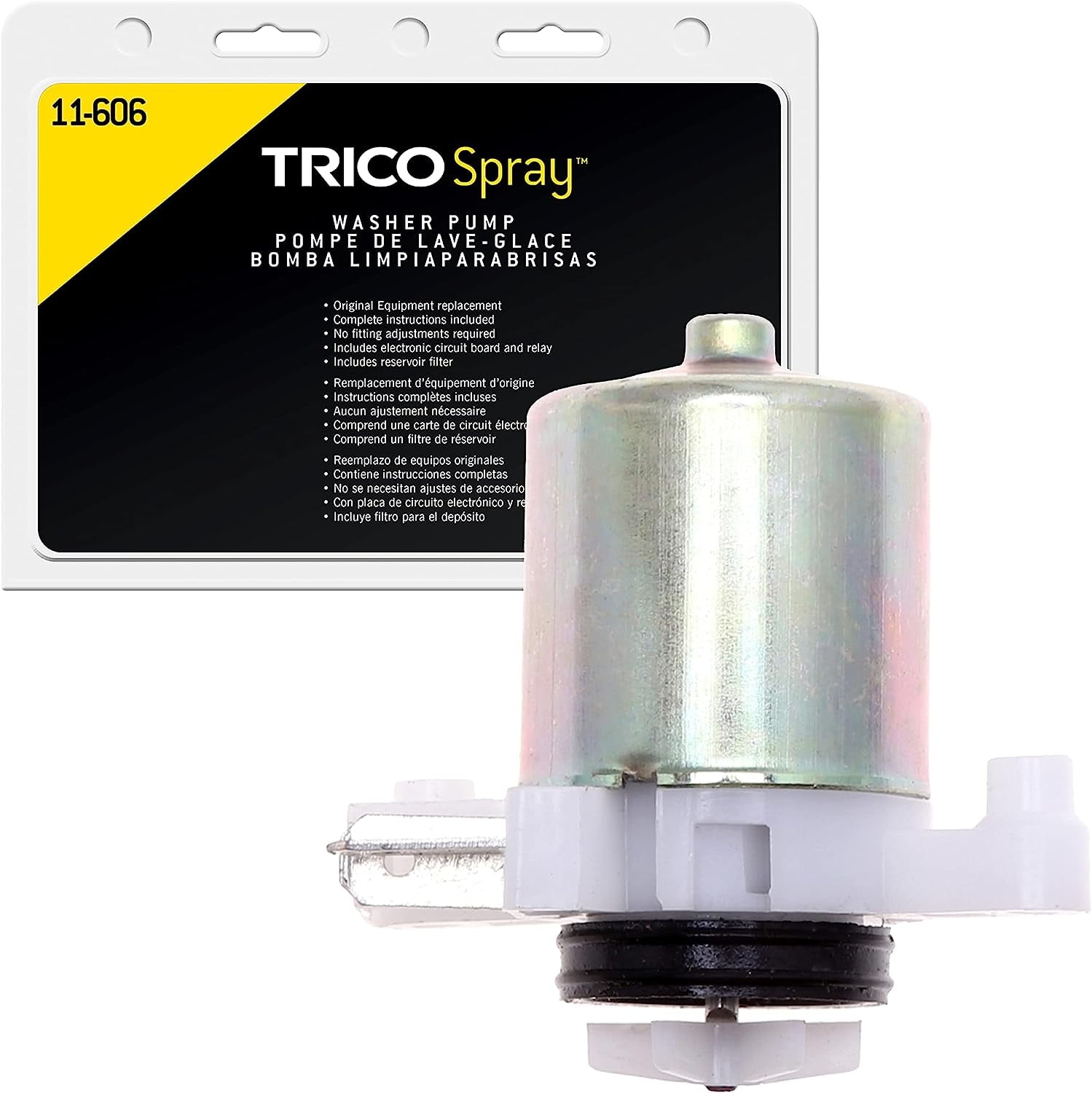 TRICO Spray 11-606 Easy Install OE Replacement Windshield Washer Pump ...