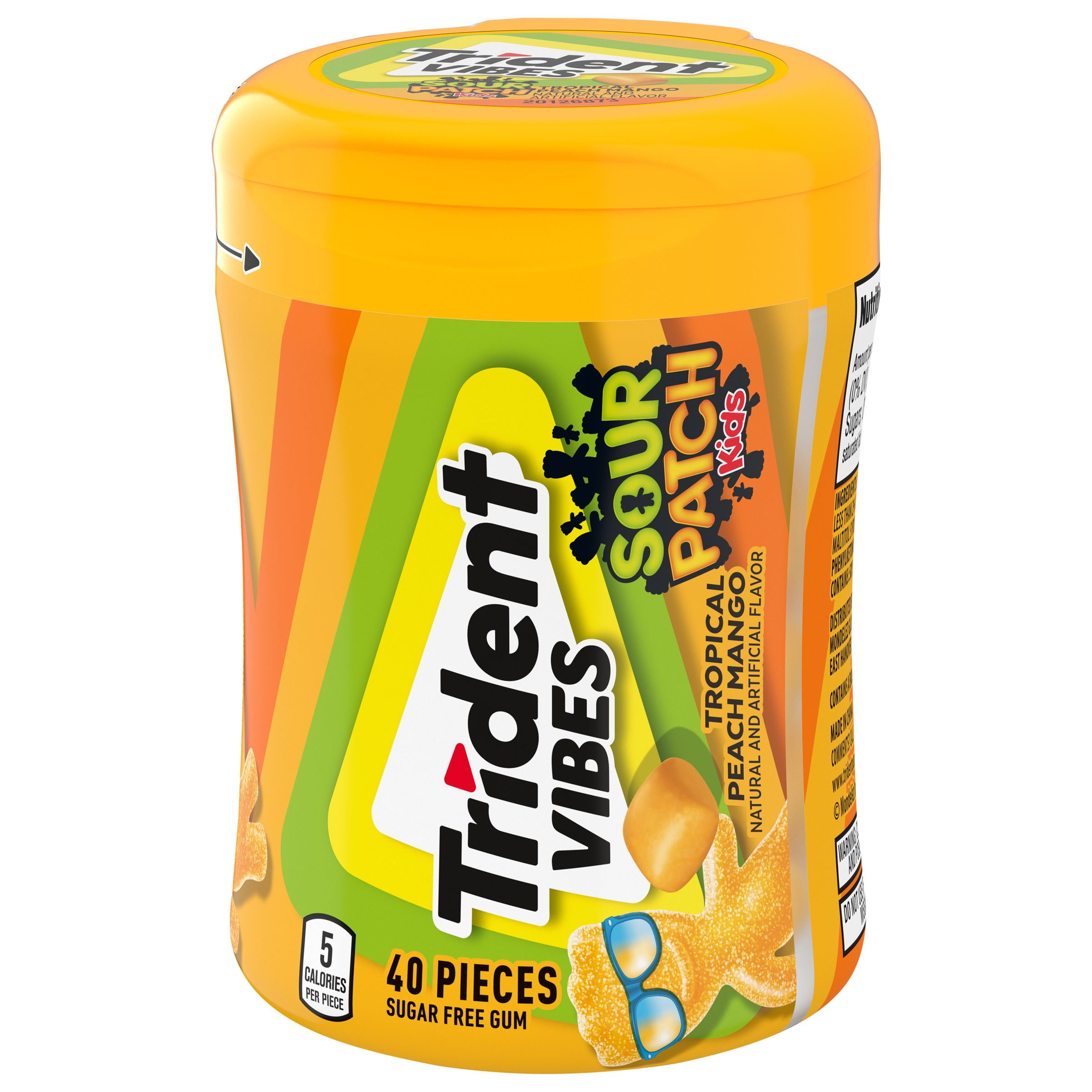 TRIDENT VIBES TROPICAL TWIST GUM 40 CT - Walmart.com