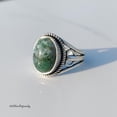 TRIDHA SILVER- Moss Agate Ring Sterling Silver Boho Statement Jewelry ...