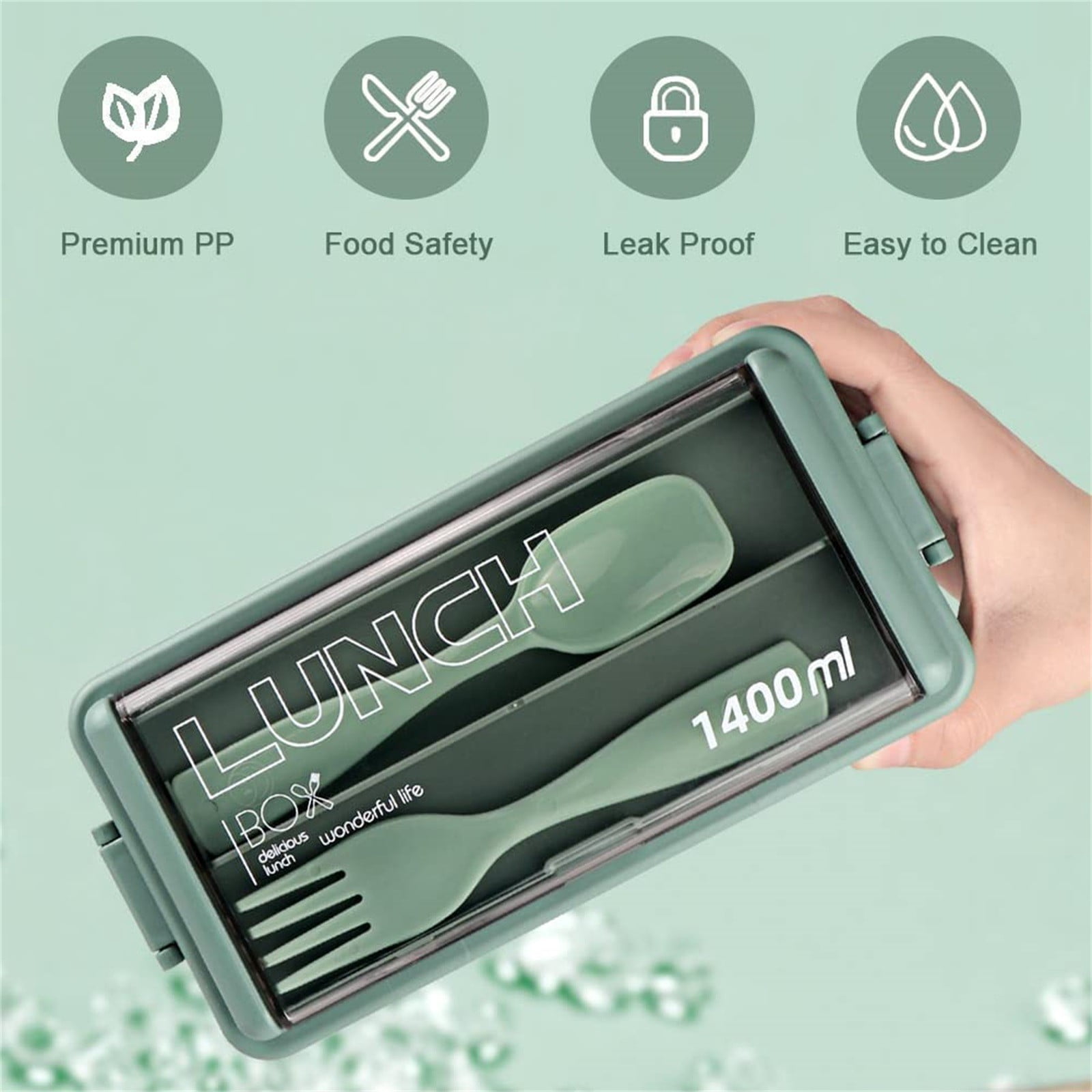TRIEIY Lunch Box Microwavable Lunch Box Set For Office Workers, Bento ...