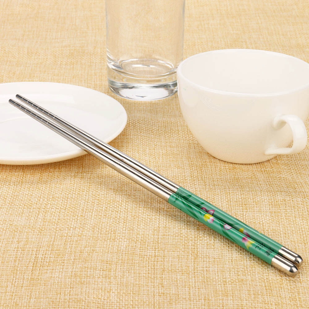 TRIEIY Metal Chopsticks Stainless Steel Chopsticks Single and Double ...