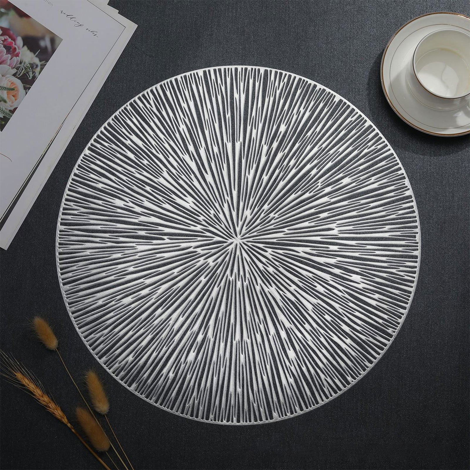 TRIEIY Placemats Fireworks Creative Simple Luxury Style Decorative Mats ...