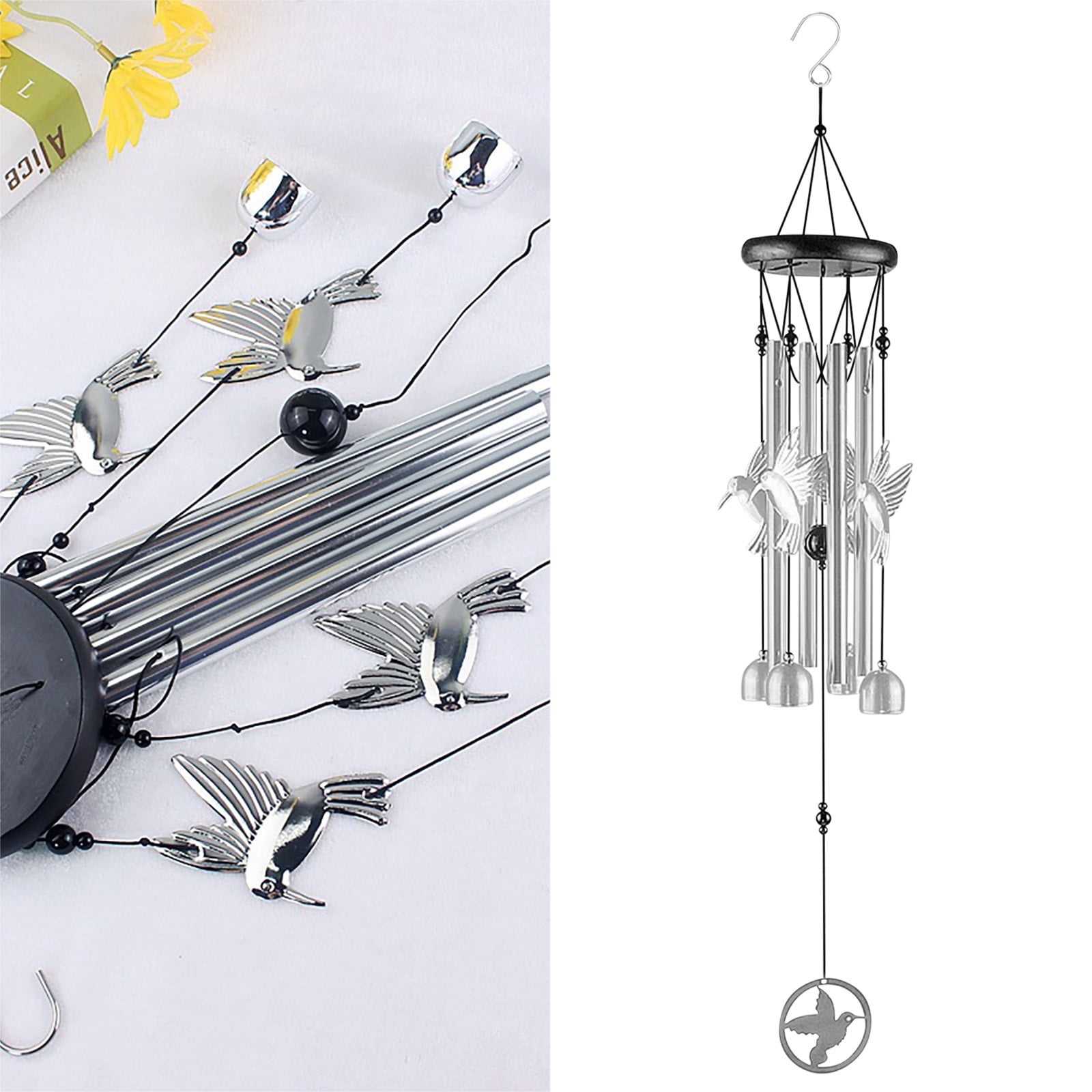 TRIEIY Wind Chimes Clearance Sale！ Hummingbird Owl Wind Chime Pendant ...