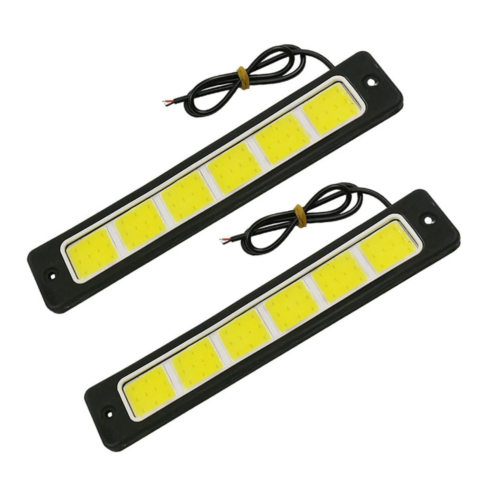 TRIFUNESS 2Pcs LED Daytime Running Lights Car Driving Fog Lamp Flexible DRL COB LED Strip ...