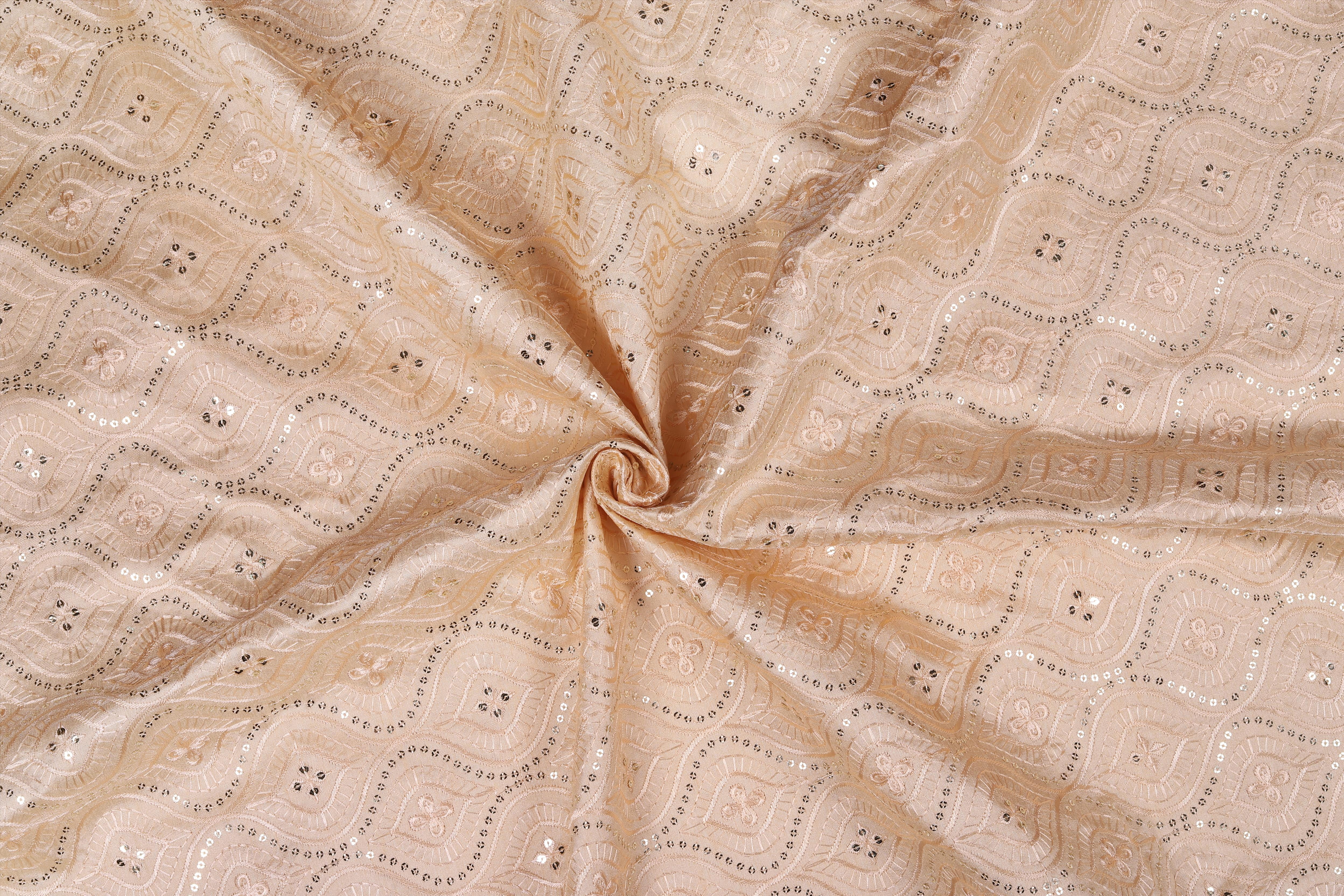 TRILOKI Baby Pink Poly Raw Silk Embroidery DIY Arts & Crafts, Sewing ...
