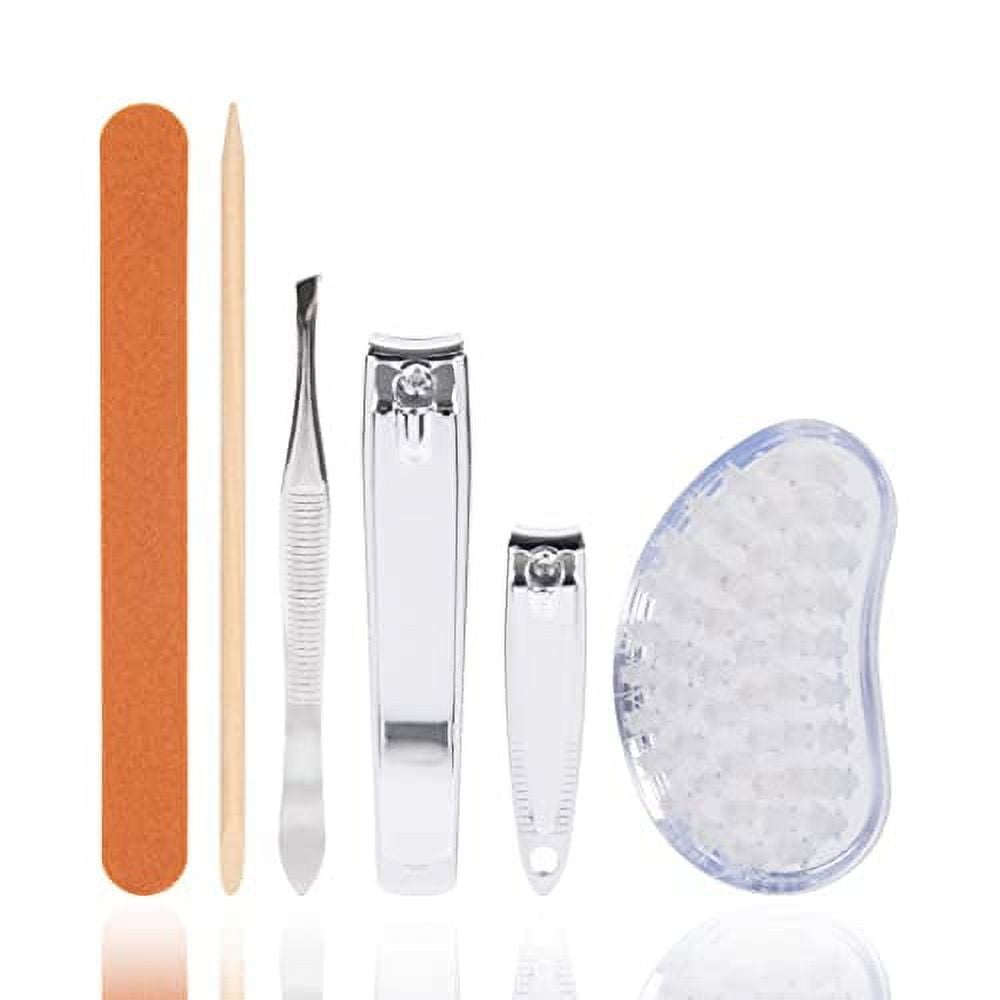 Tri-M Nail Care Bundle, Clipper and Emery Kit, Contoured Brush, Travel ...