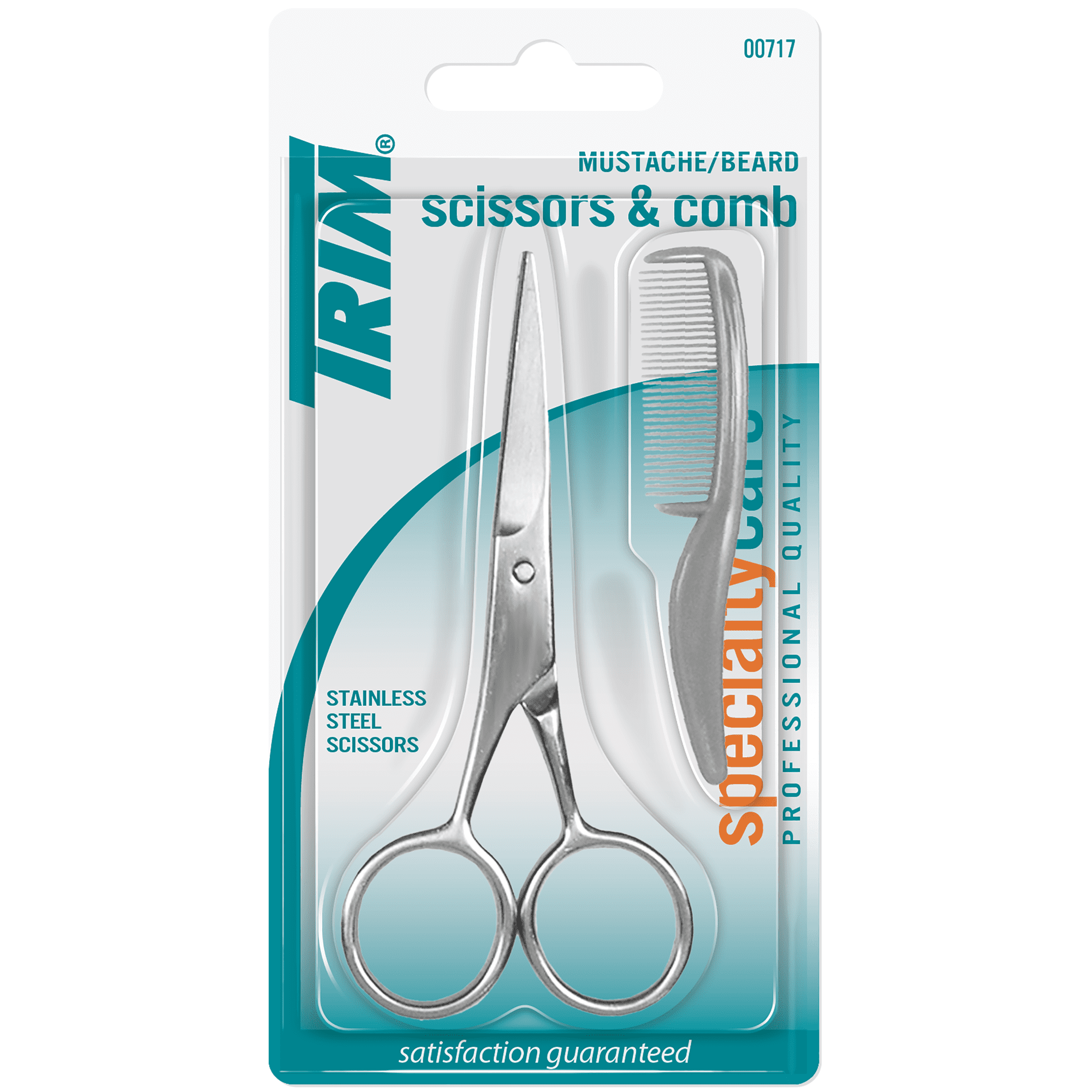 TRIM Personal Stainless Steel Mustache & Beard Scissors with Comb ...