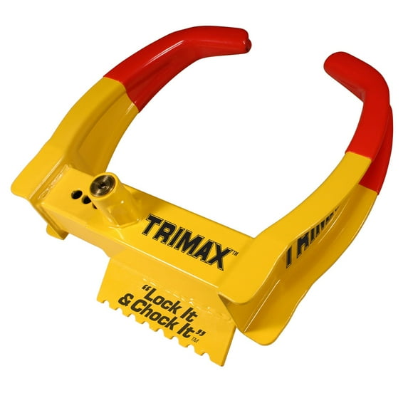 TRIMAX TCL65 Deluxe Universal Wheel Chock Lock, Yellow/Red - Walmart.com