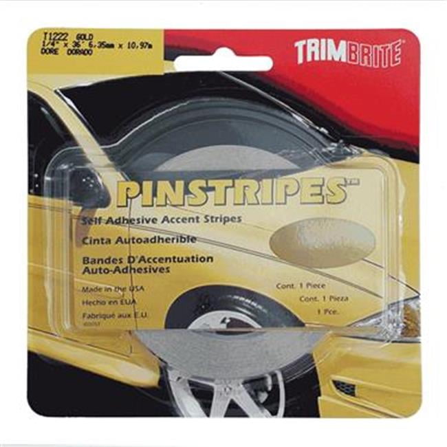 TRIMBRITE T1222 Pinstripe Tape- Gold- 0.25 In. X 36 Ft. - Walmart.com