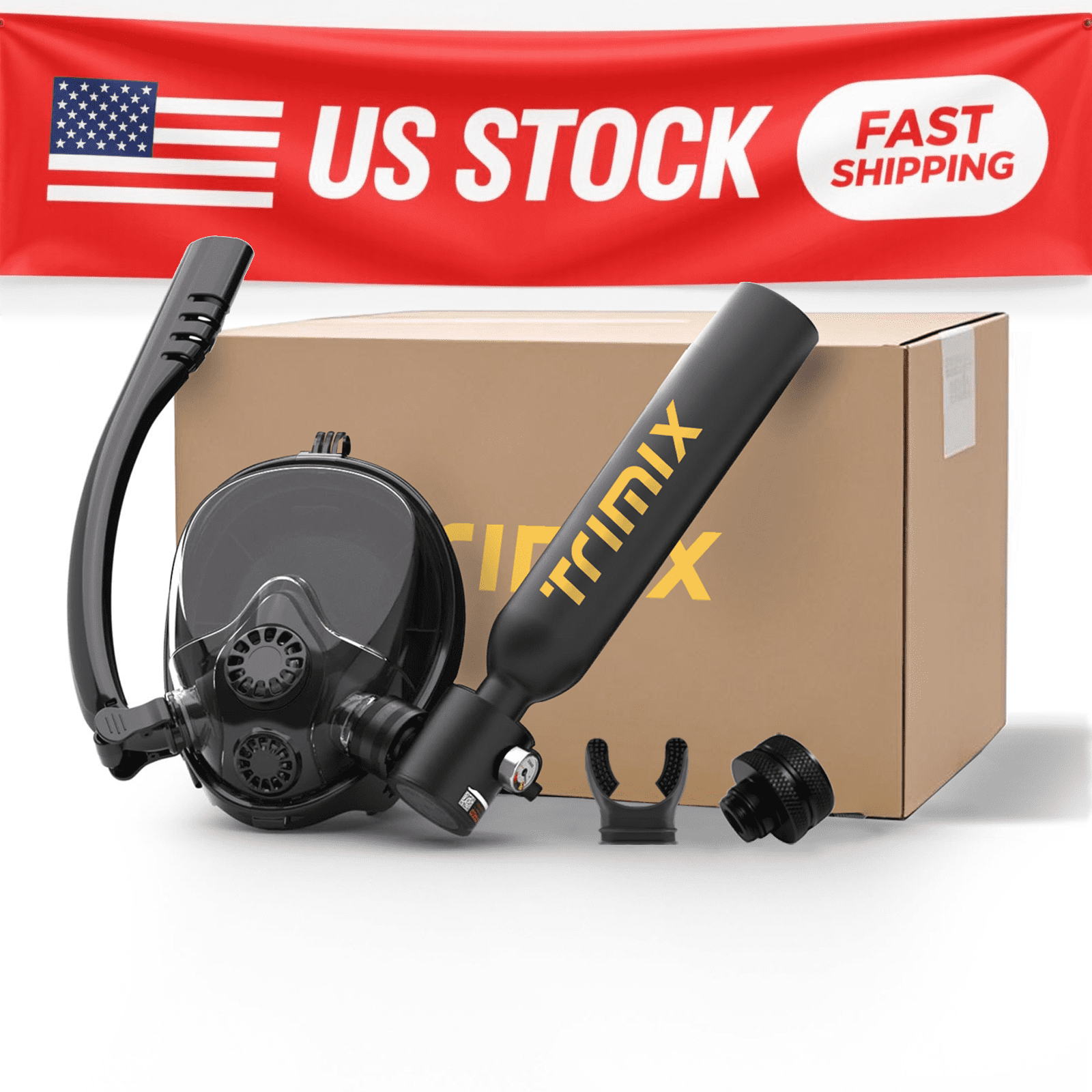 TRIMIX Mini Scuba Lung Tank 0.5L With Snorkeling Mask Support Up to 10 ...