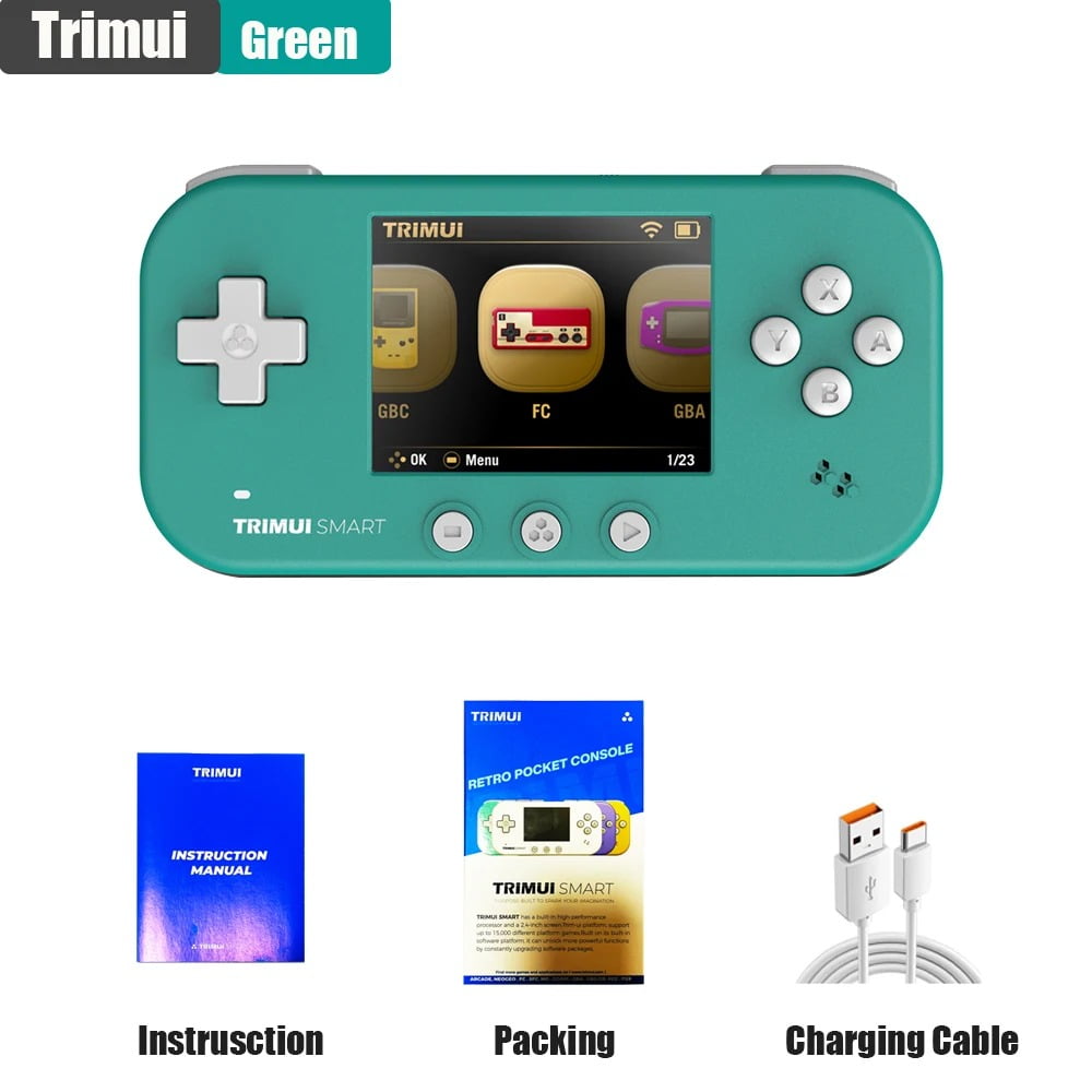 TRIMUI SMART Handheld 2.4'' IPS Screen Wifi BT4.0 SmartPro Mini Linux System Retro Portable ...